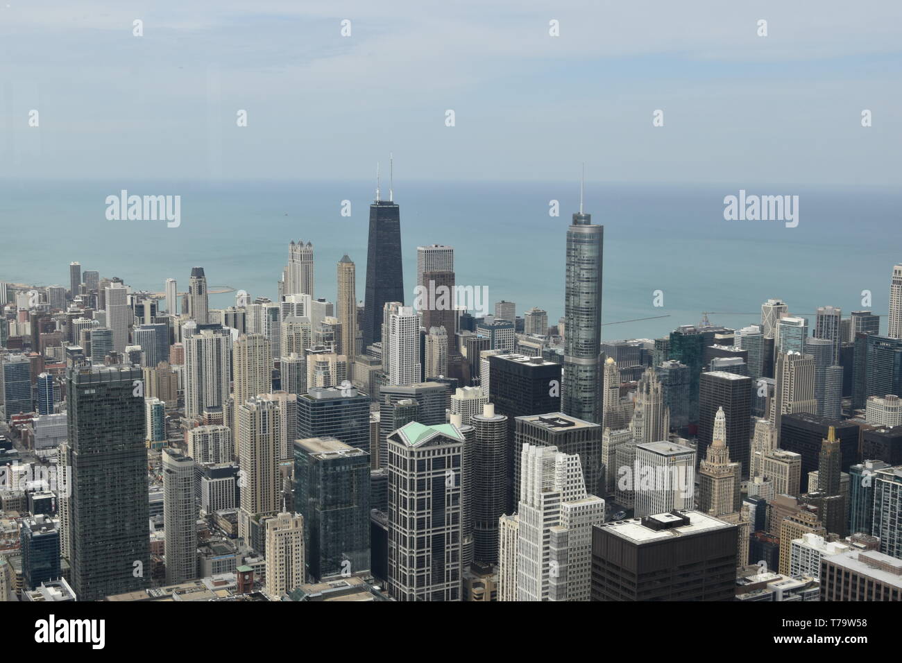 The view of Chicago from atop the Willis Tower, central Loop, Chicago ...