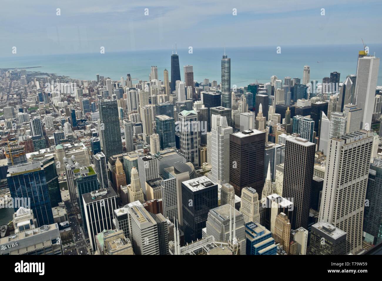 The view of Chicago from atop the Willis Tower, central Loop, Chicago ...