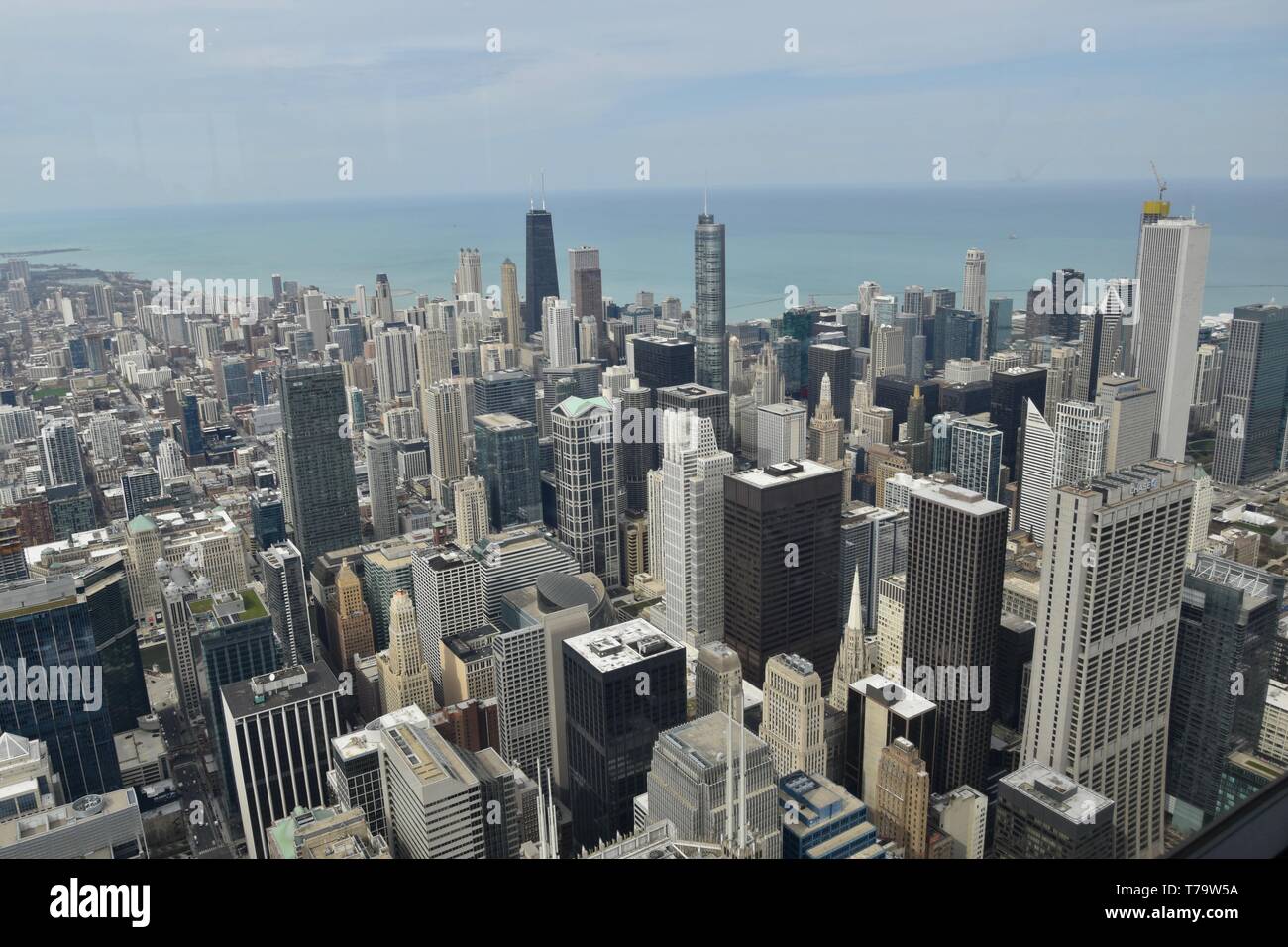 The view of Chicago from atop the Willis Tower, central Loop, Chicago ...
