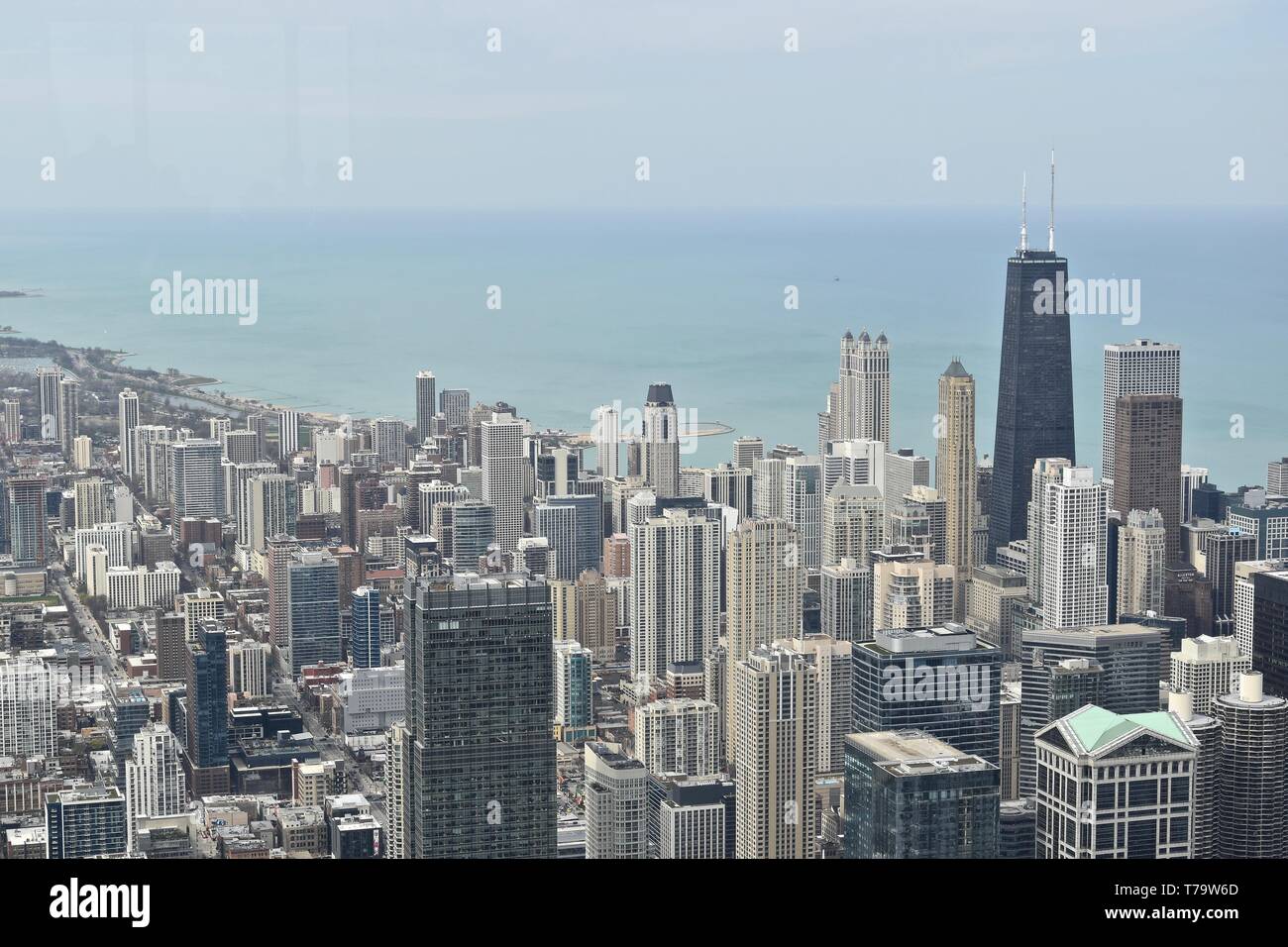 The view of Chicago from atop the Willis Tower, central Loop, Chicago ...
