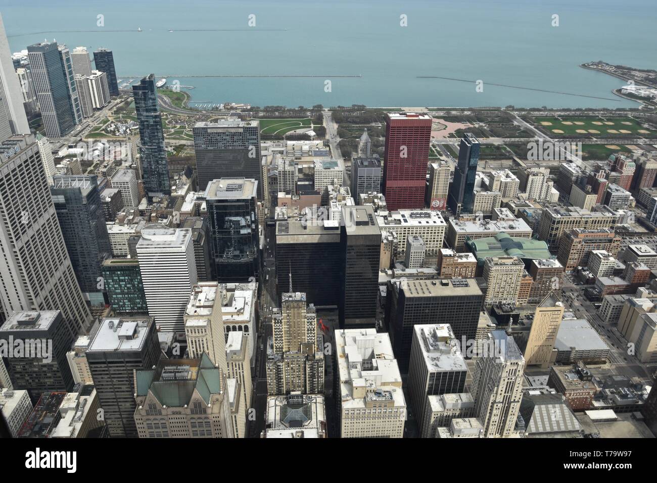 The view of Chicago from atop the Willis Tower, central Loop, Chicago ...