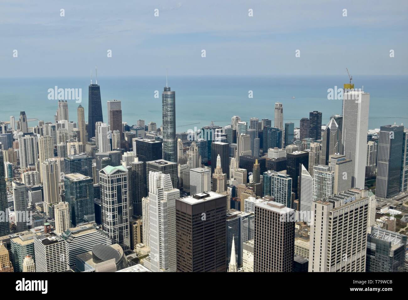 The view of Chicago from atop the Willis Tower, central Loop, Chicago ...