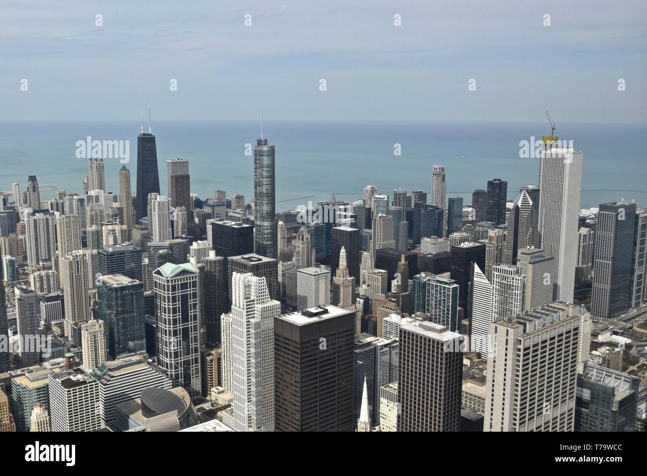 The view of Chicago from atop the Willis Tower, central Loop, Chicago ...