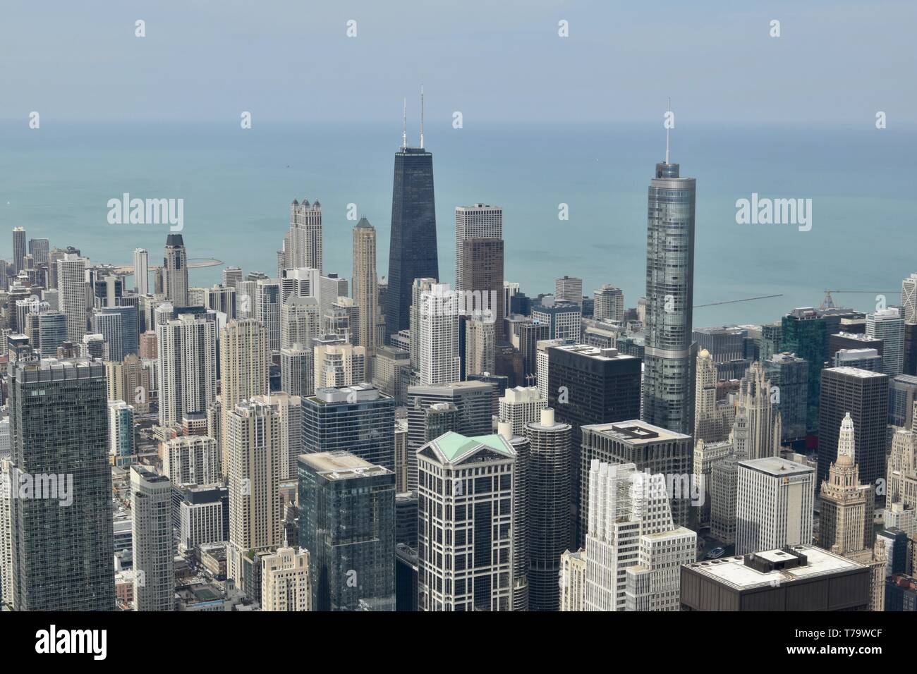 The view of Chicago from atop the Willis Tower, central Loop, Chicago ...