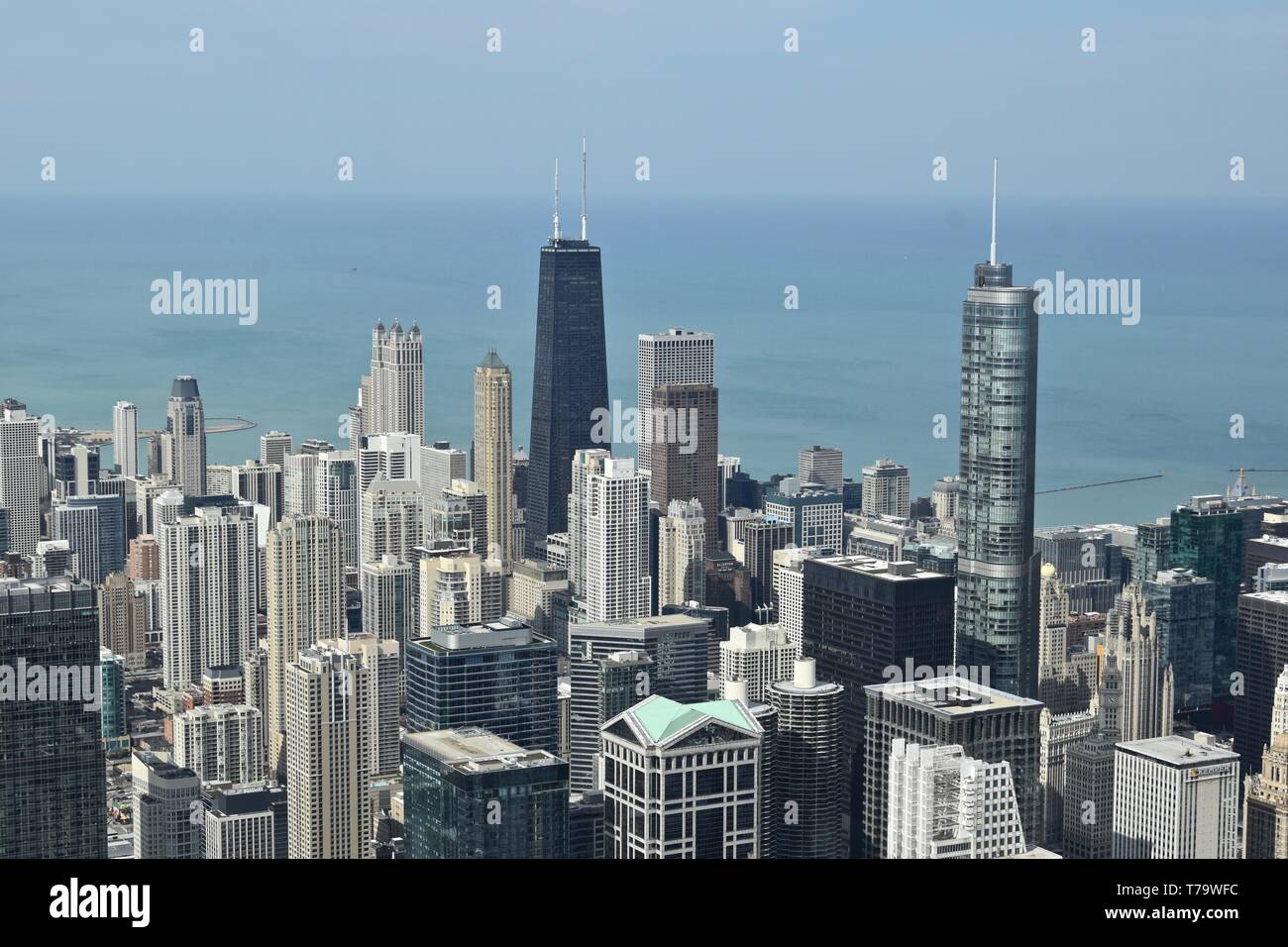 The view of Chicago from atop the Willis Tower, central Loop, Chicago ...