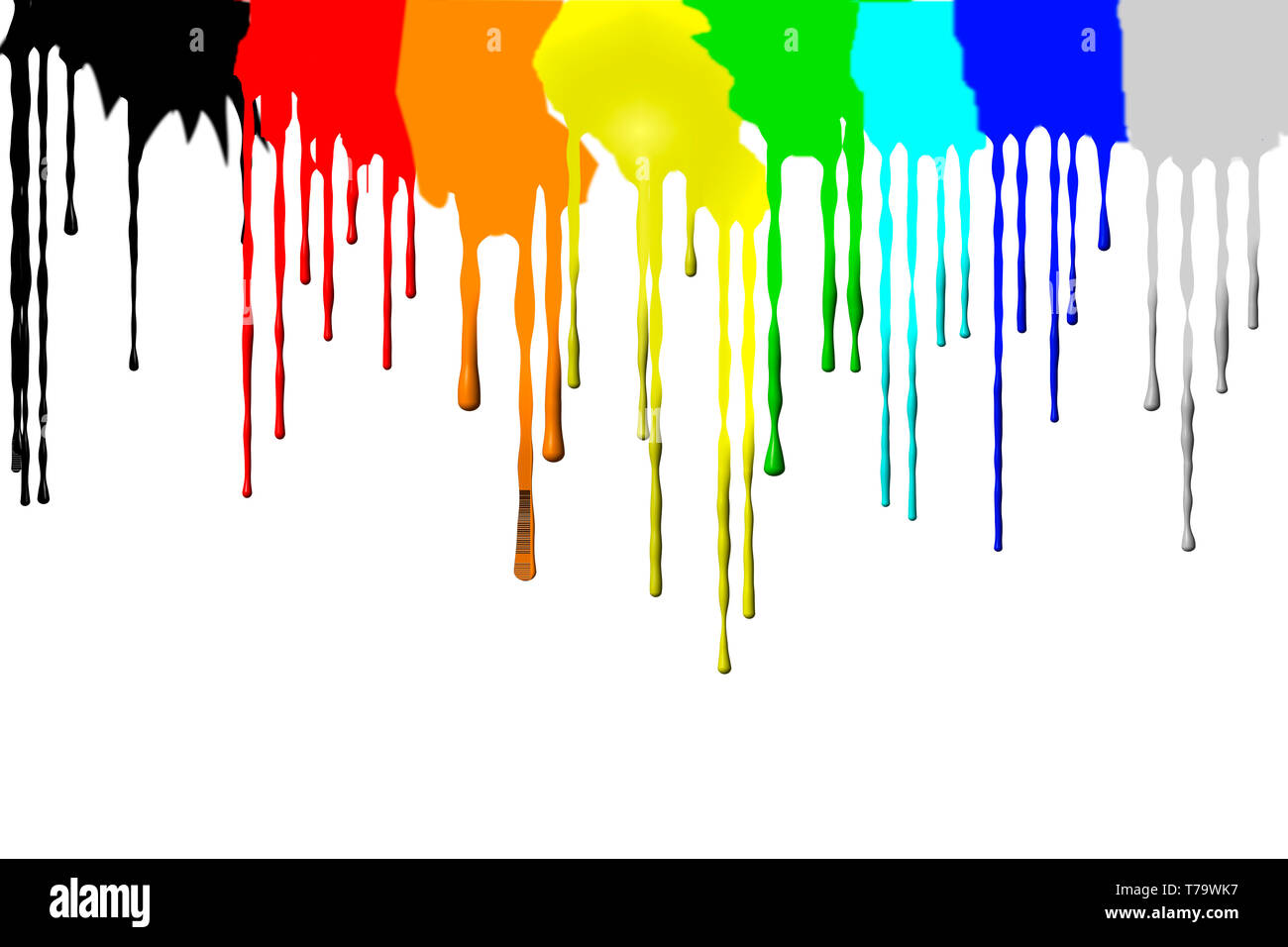 The flow of paint Stock Photo - Alamy