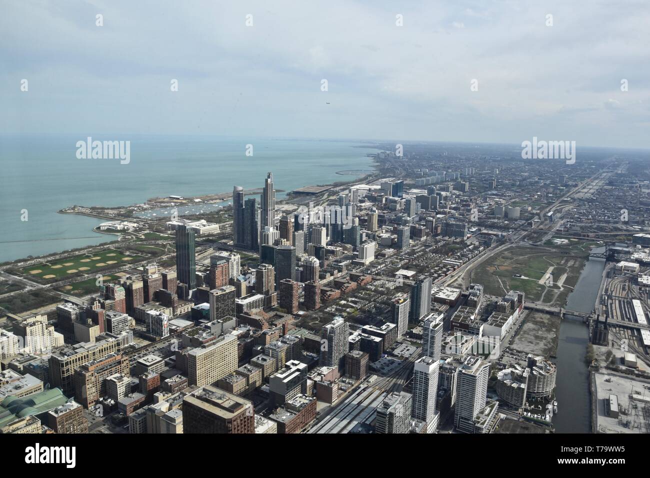 The view of Chicago from atop the Willis Tower, central Loop, Chicago ...