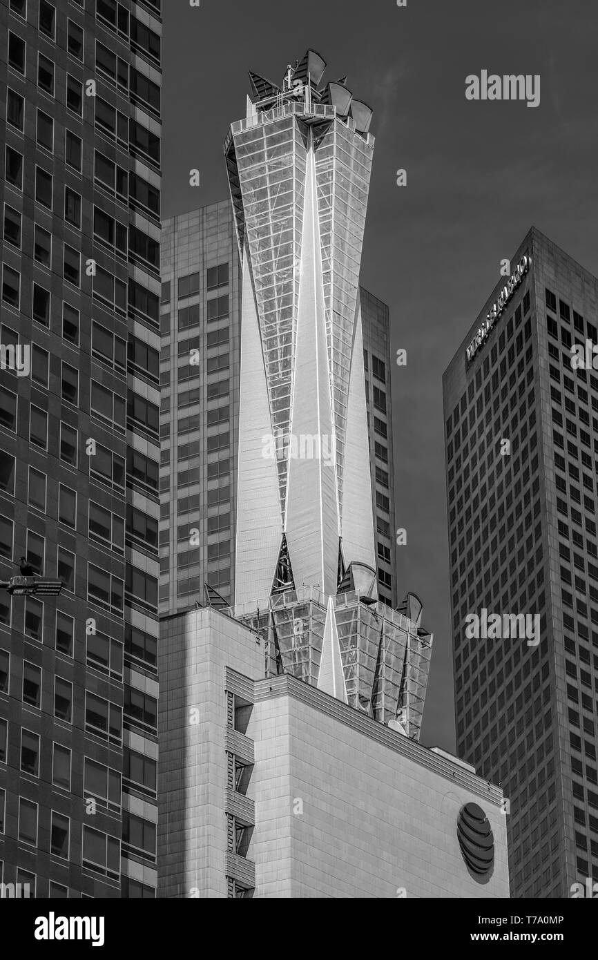 AT&T and Wells Fargo building at Downtown Los Angeles - CALIFORNIA, USA ...