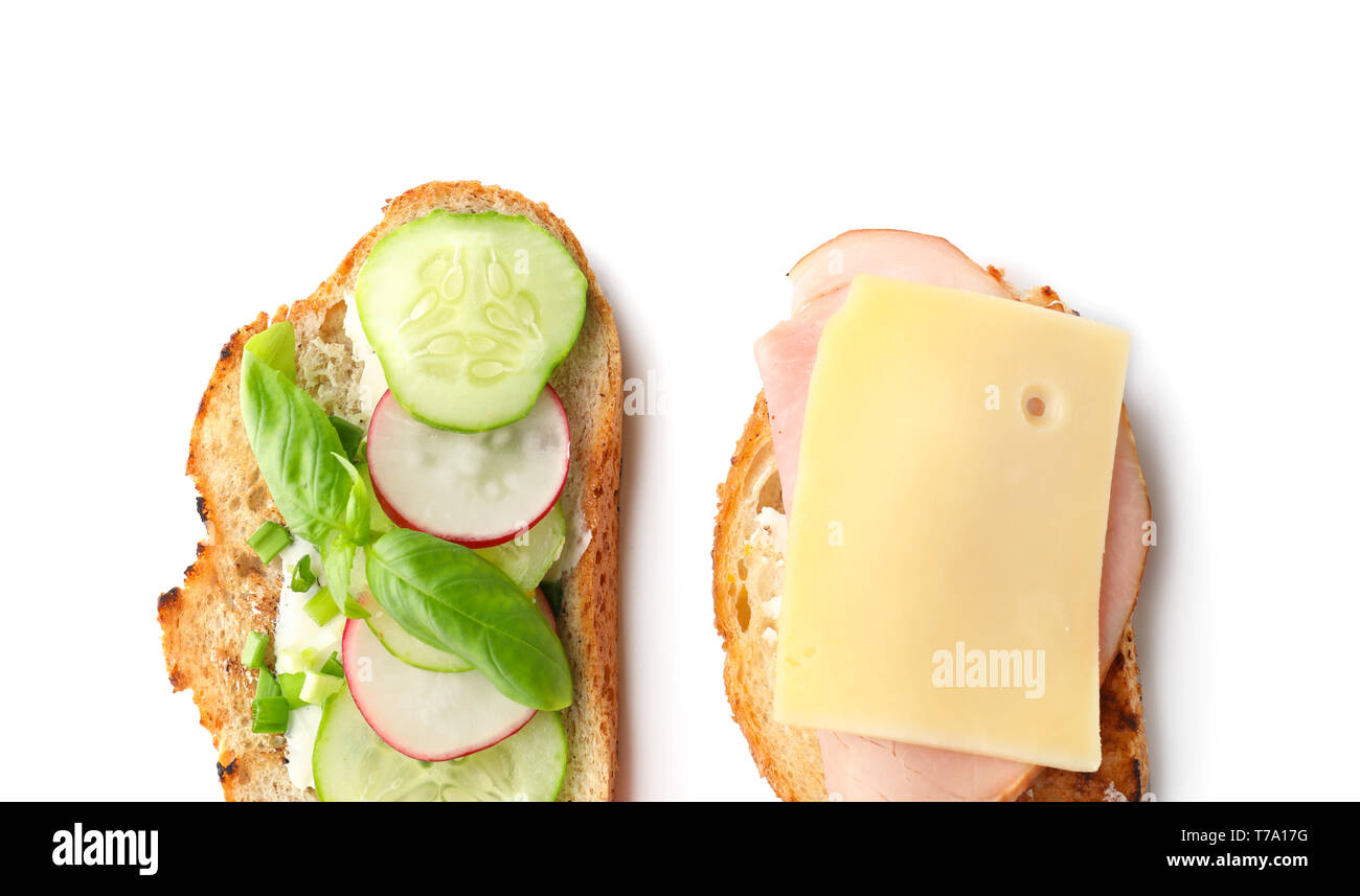 Top view toasts on Cut Out Stock Images & Pictures - Alamy