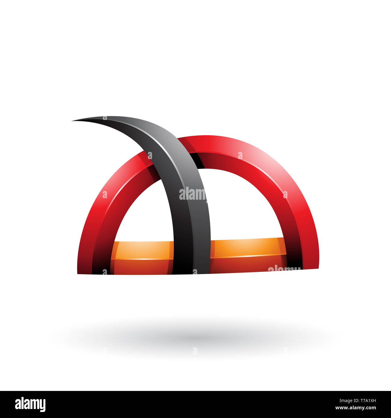 Vector Illustration of Black and Red Glossy Grass Like Spiky Shape ...