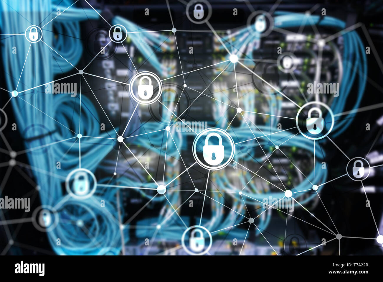 Cyber security, information privacy, data protection concept on modern ...