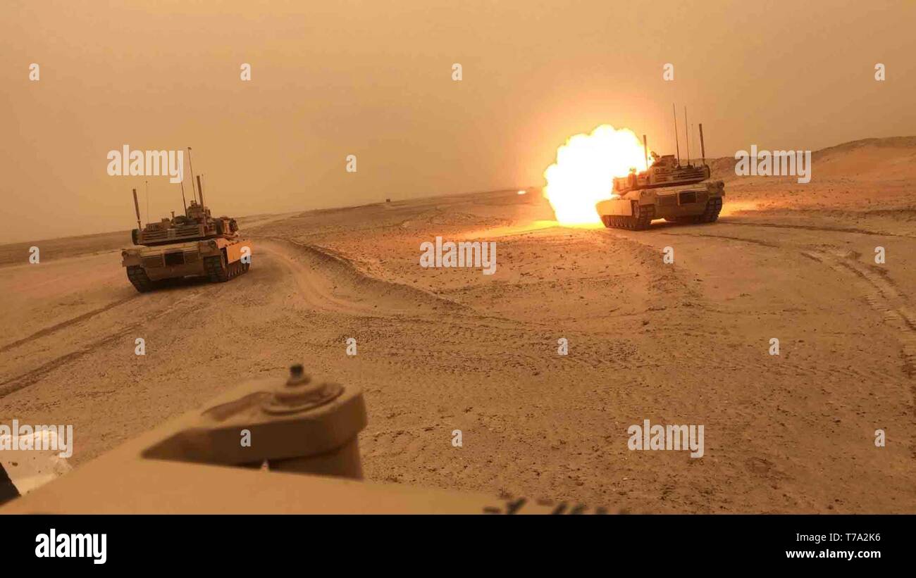 U.S. Marine M1A1 Main Battle Tanks with the 22nd Marine Expeditionary ...