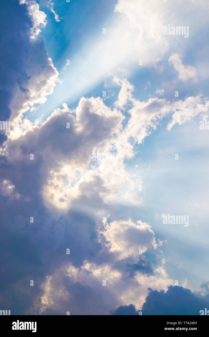 Clearly beautiful blue sky with unique cloud Stock Photo - Alamy