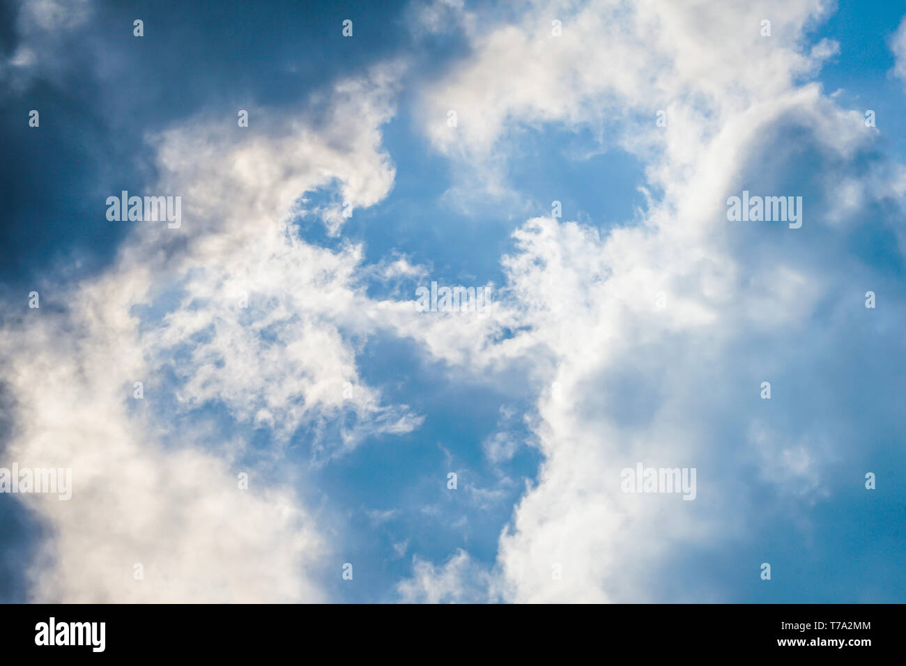 Clearly beautiful blue sky with unique cloud Stock Photo - Alamy