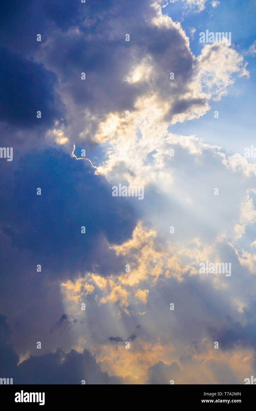 Clearly beautiful blue sky with unique cloud Stock Photo - Alamy