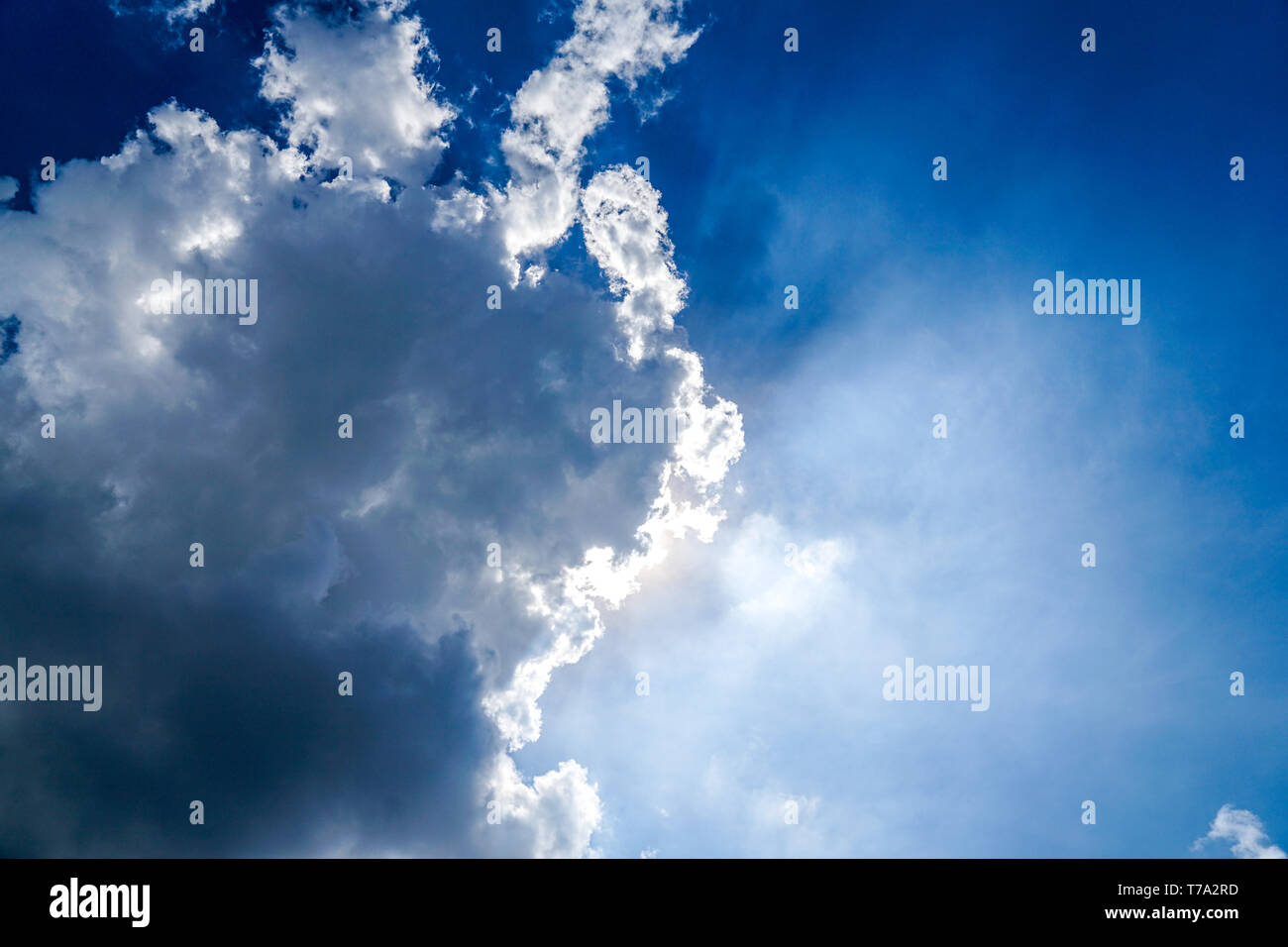 Clearly beautiful blue sky with unique cloud Stock Photo - Alamy