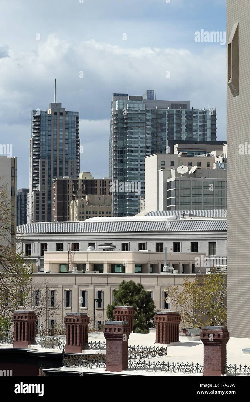 Denver, Colorado, USA, downtown cityscape in a sunny day Stock Photo ...