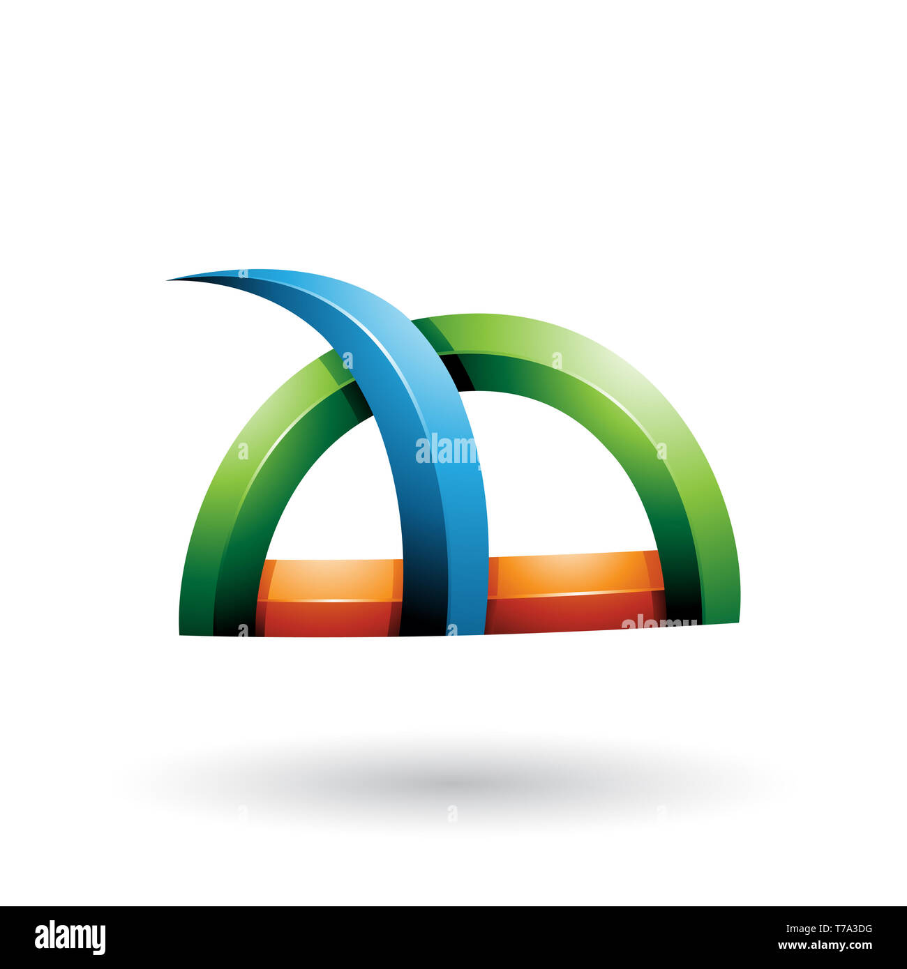 Vector Illustration of Green and Blue Glossy Grass Like Spiky Shape ...