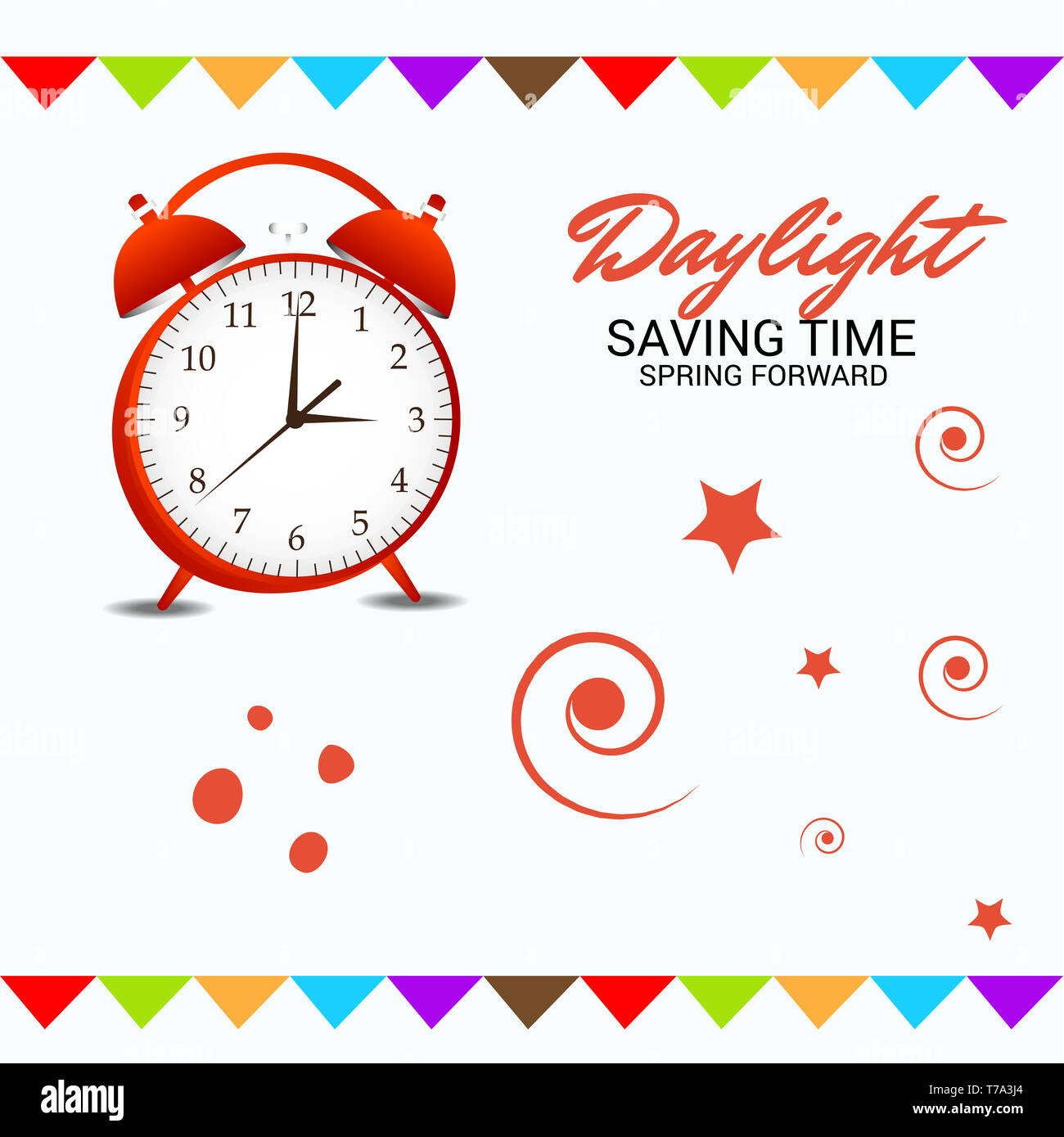 Vector illustration of a Banner for Change your clocks message for ...