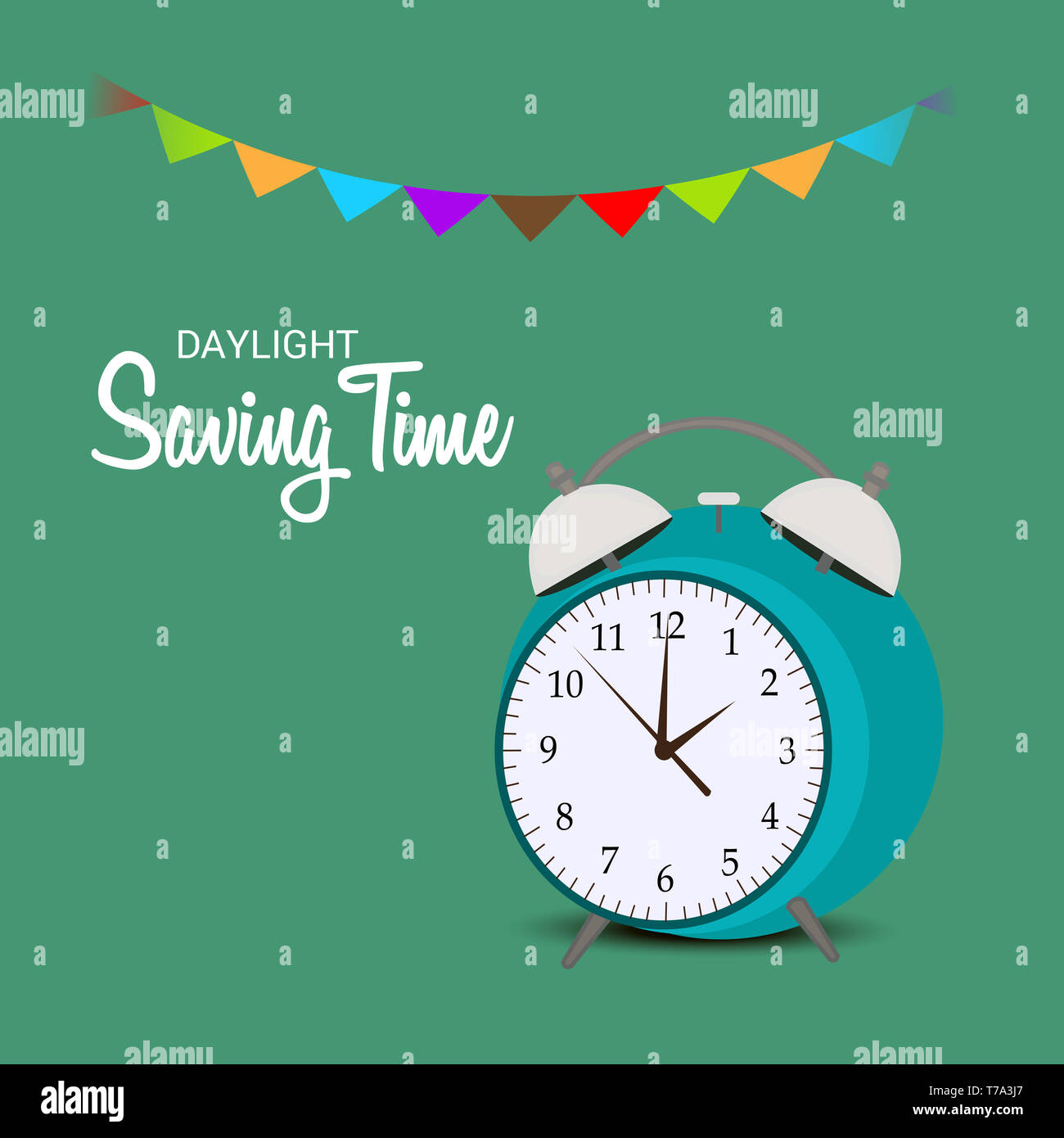 Vector illustration of a Banner for Change your clocks message for ...