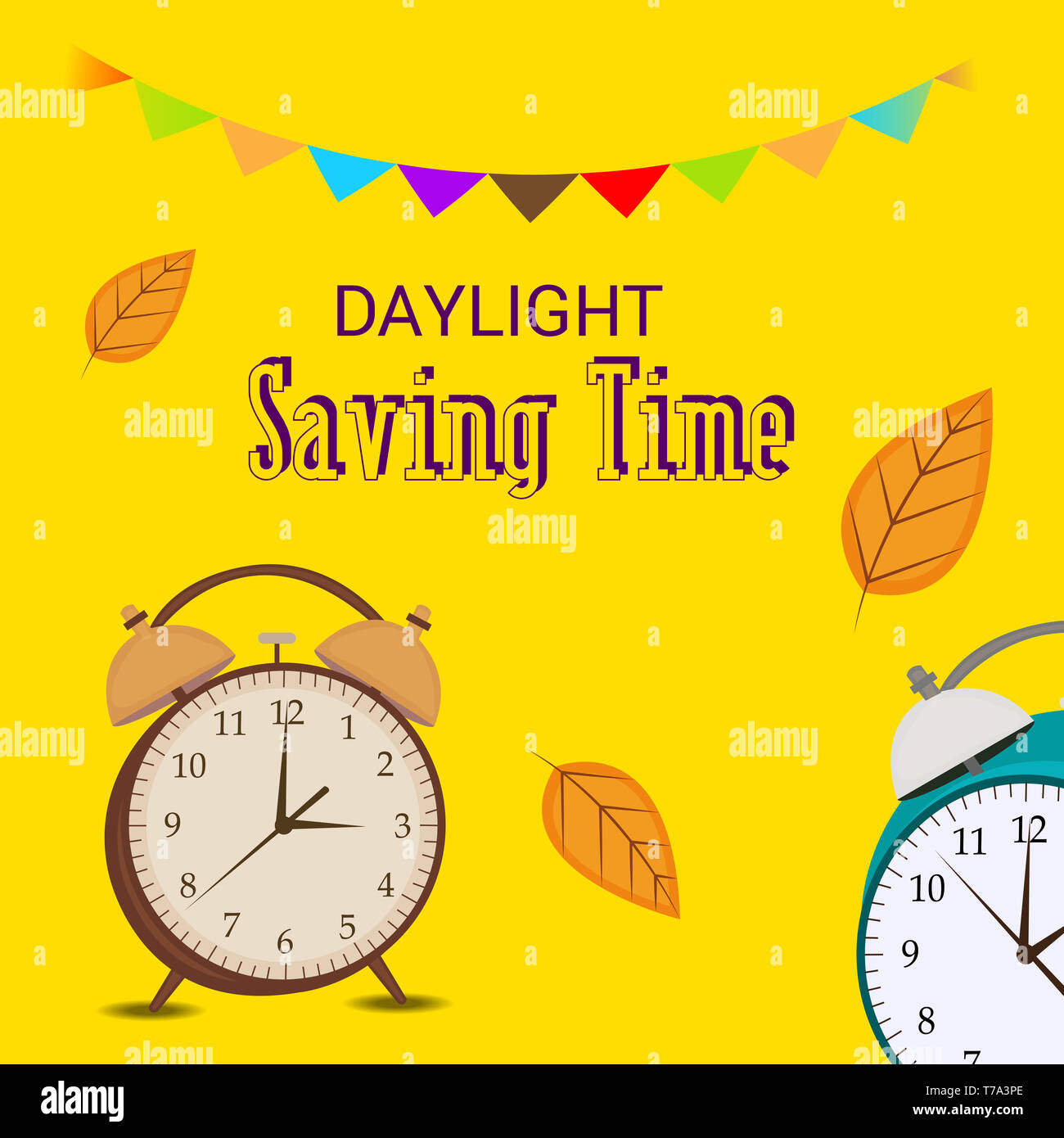 Vector illustration of a Banner for Change your clocks message for ...