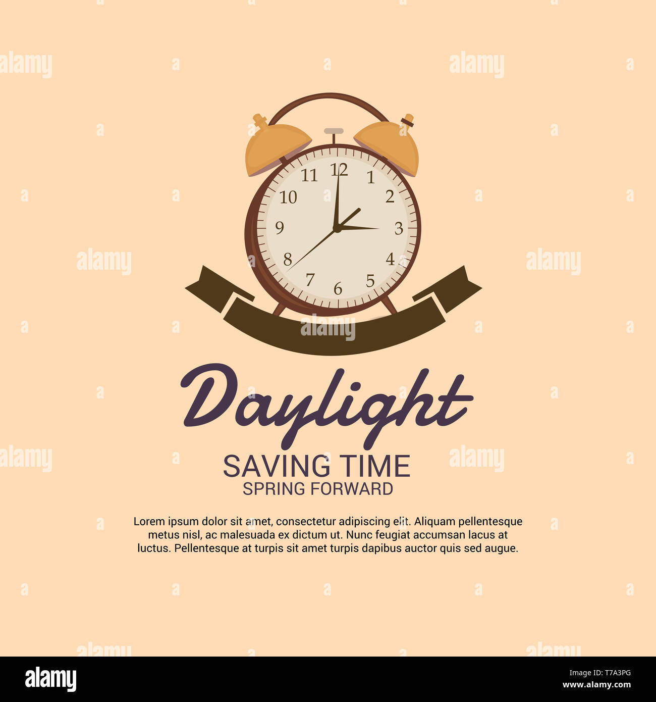 Vector illustration of a Banner for Change your clocks message for ...
