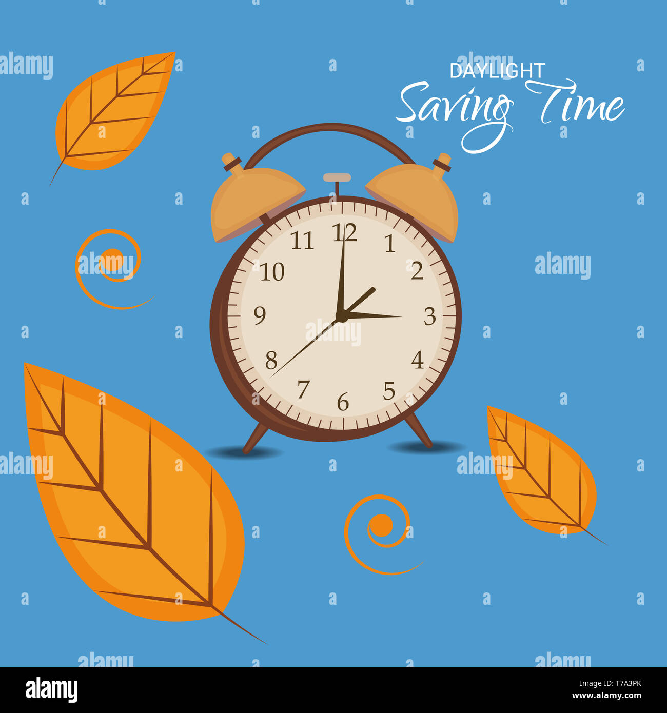 Vector illustration of a Banner for Change your clocks message for ...
