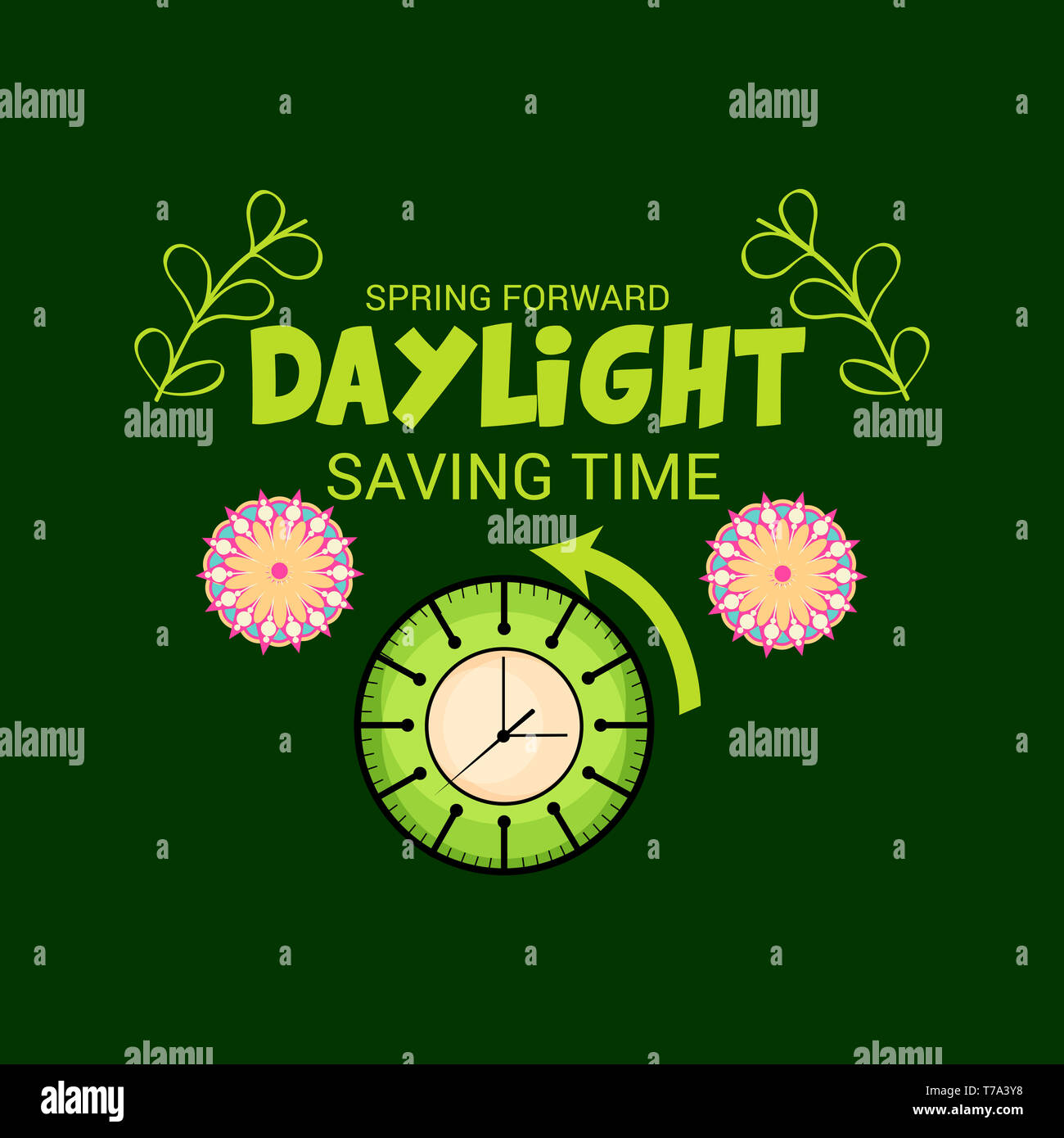 Vector illustration of a Banner for Change your clocks message for ...
