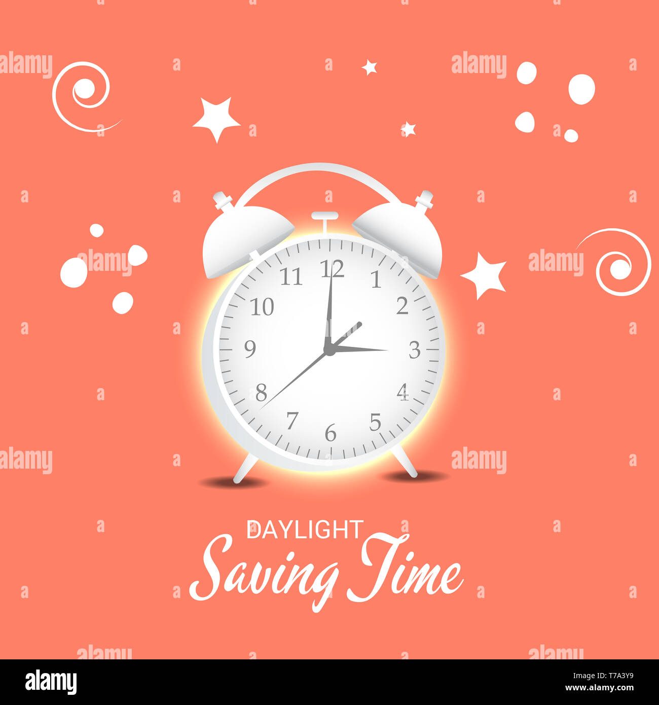 Vector illustration of a Banner for Change your clocks message for ...