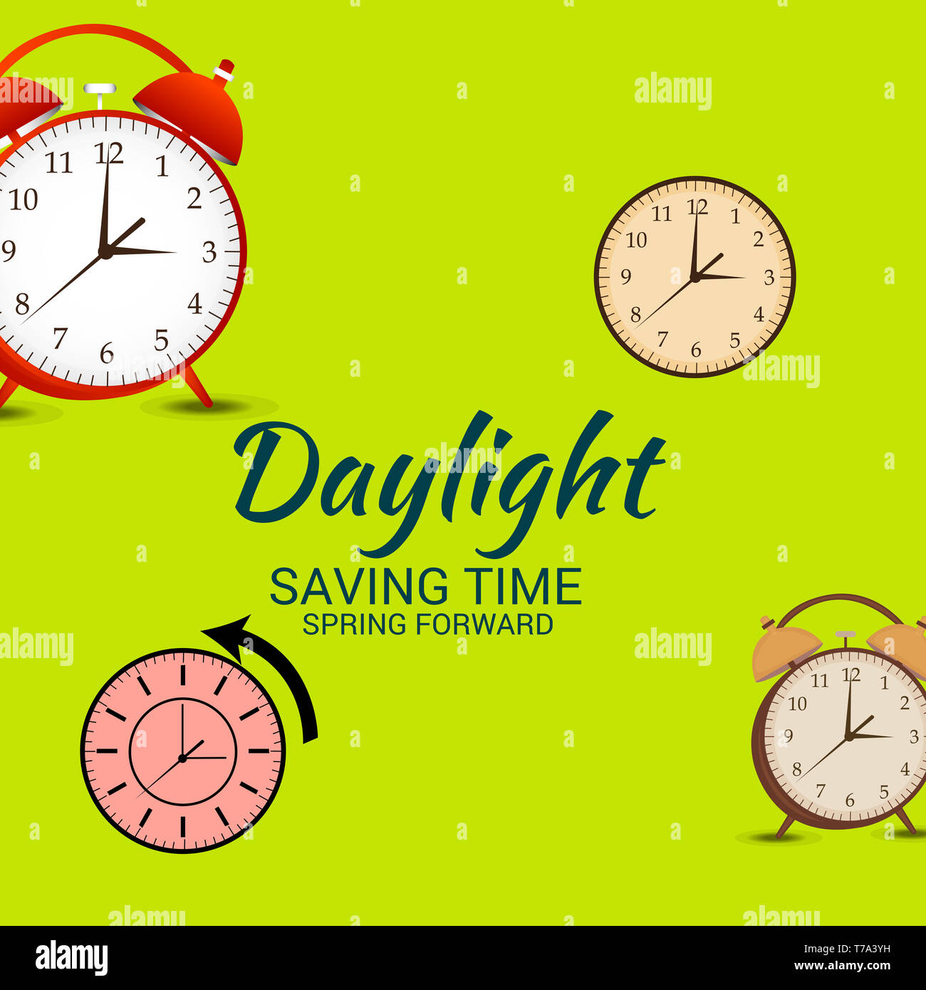 Vector illustration of a Banner for Change your clocks message for ...