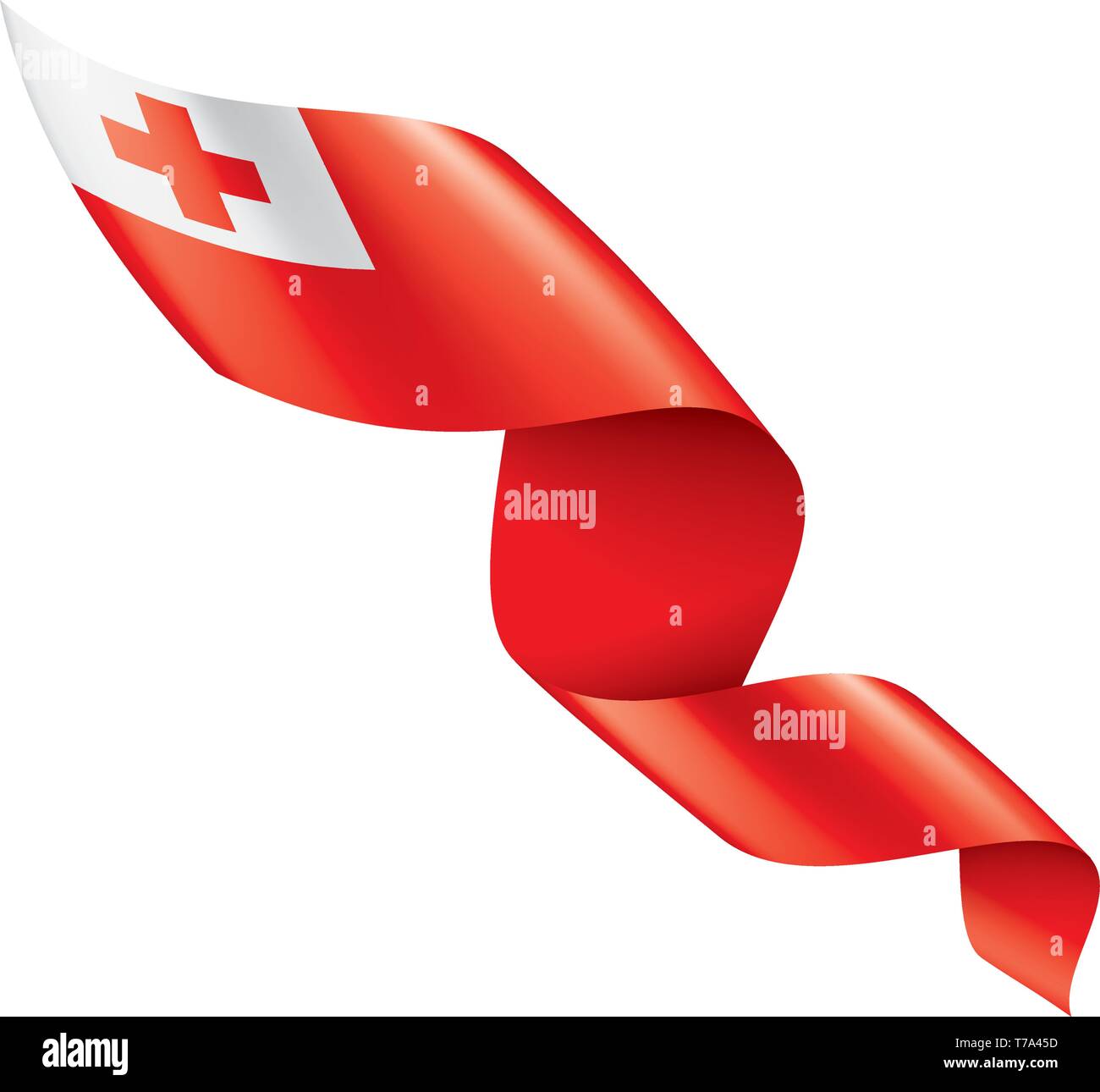 Tonga flag, vector illustration on a white background Stock Vector ...