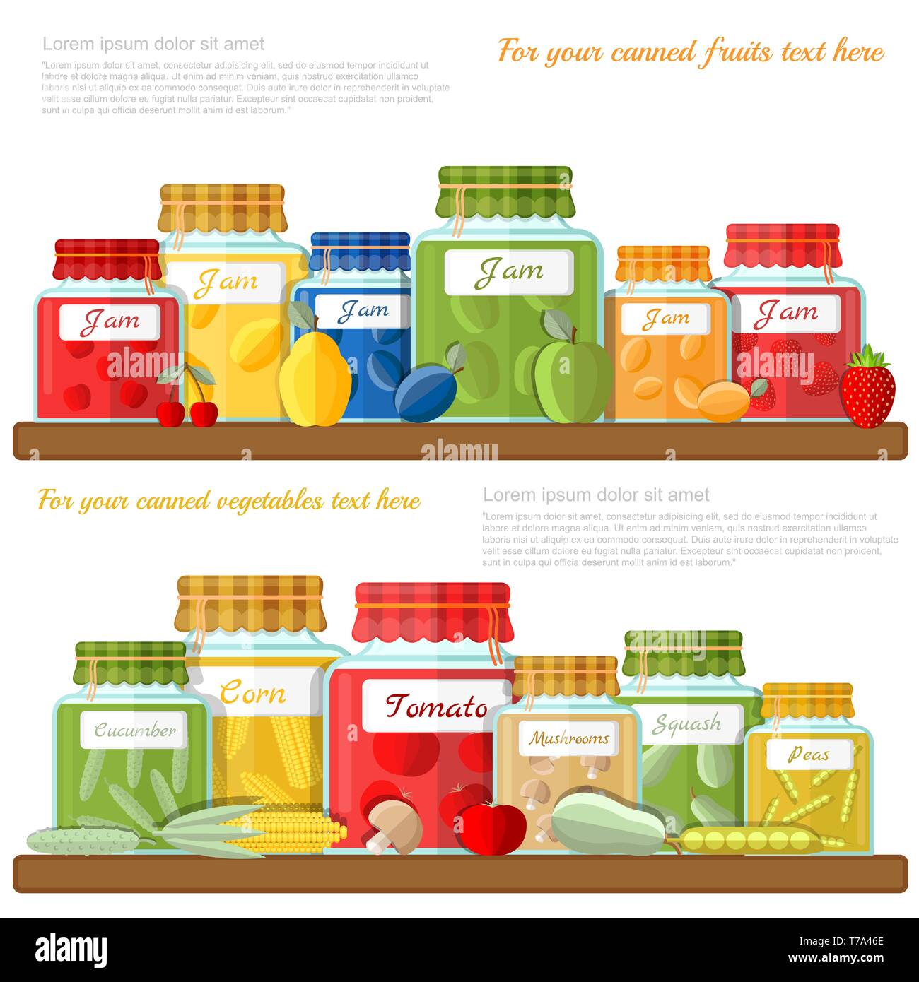 Canned glass jar tomato Stock Vector Images - Alamy