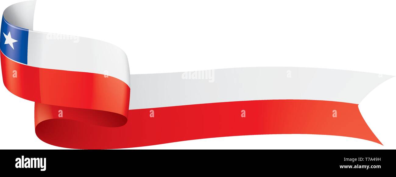 Chile flag, vector illustration on a white background Stock Vector ...