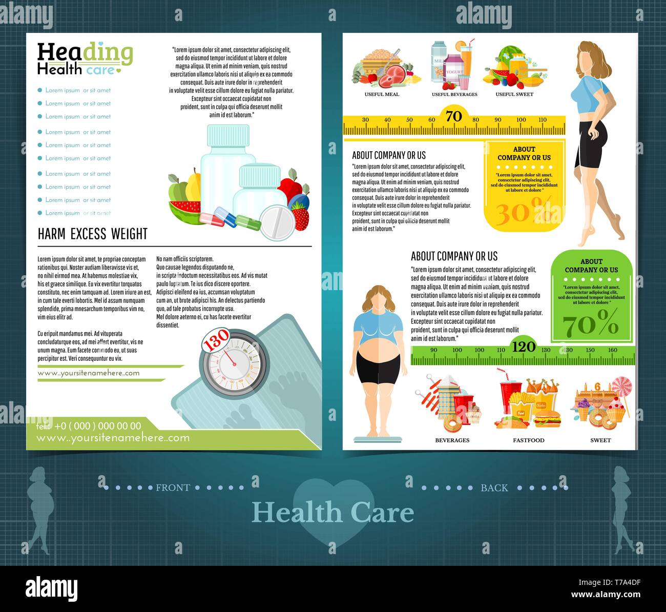 Infographic presentation healthy lifestyle concept hi-res stock ...
