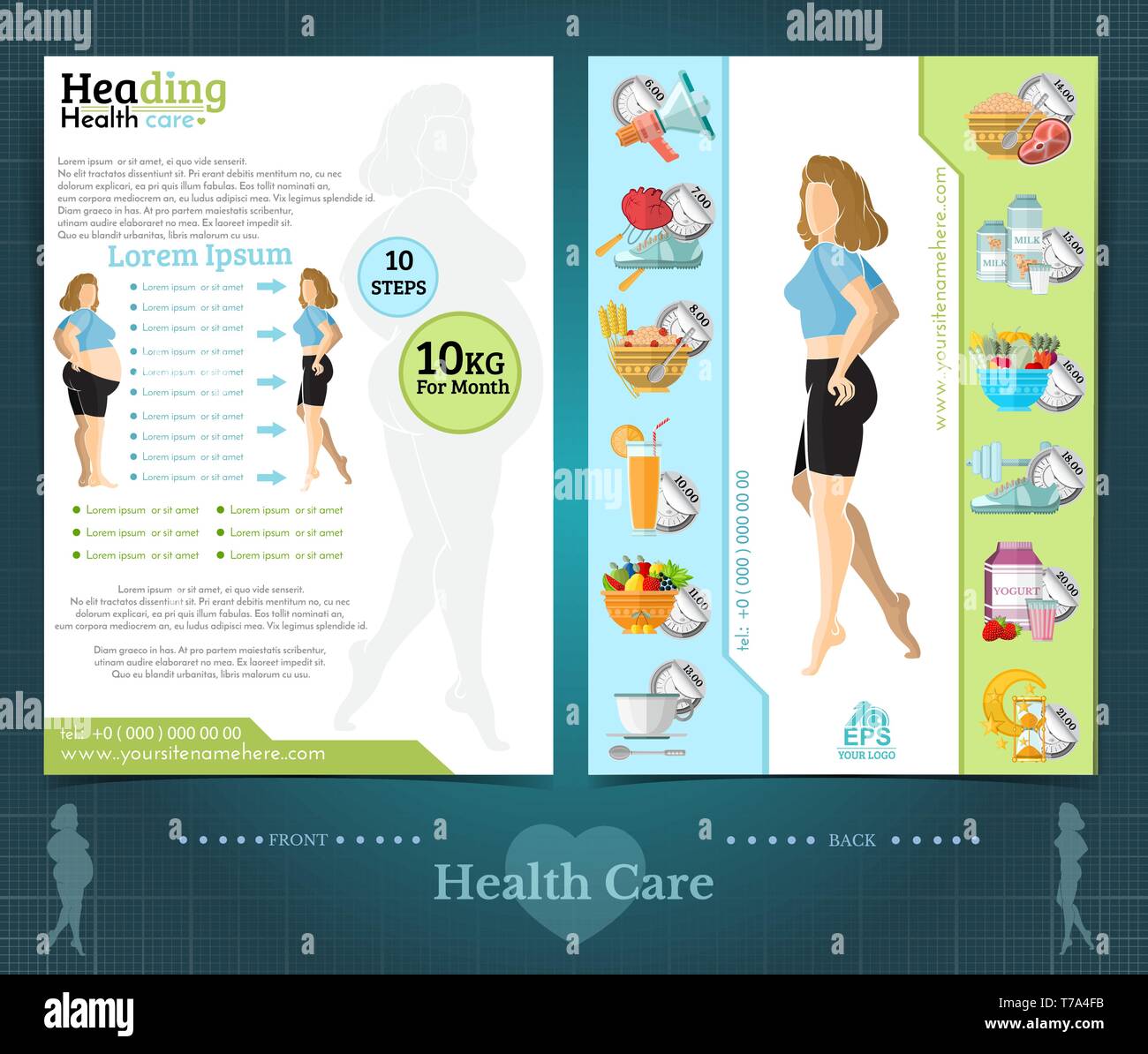 Infographic presentation healthy lifestyle concept hi-res stock ...