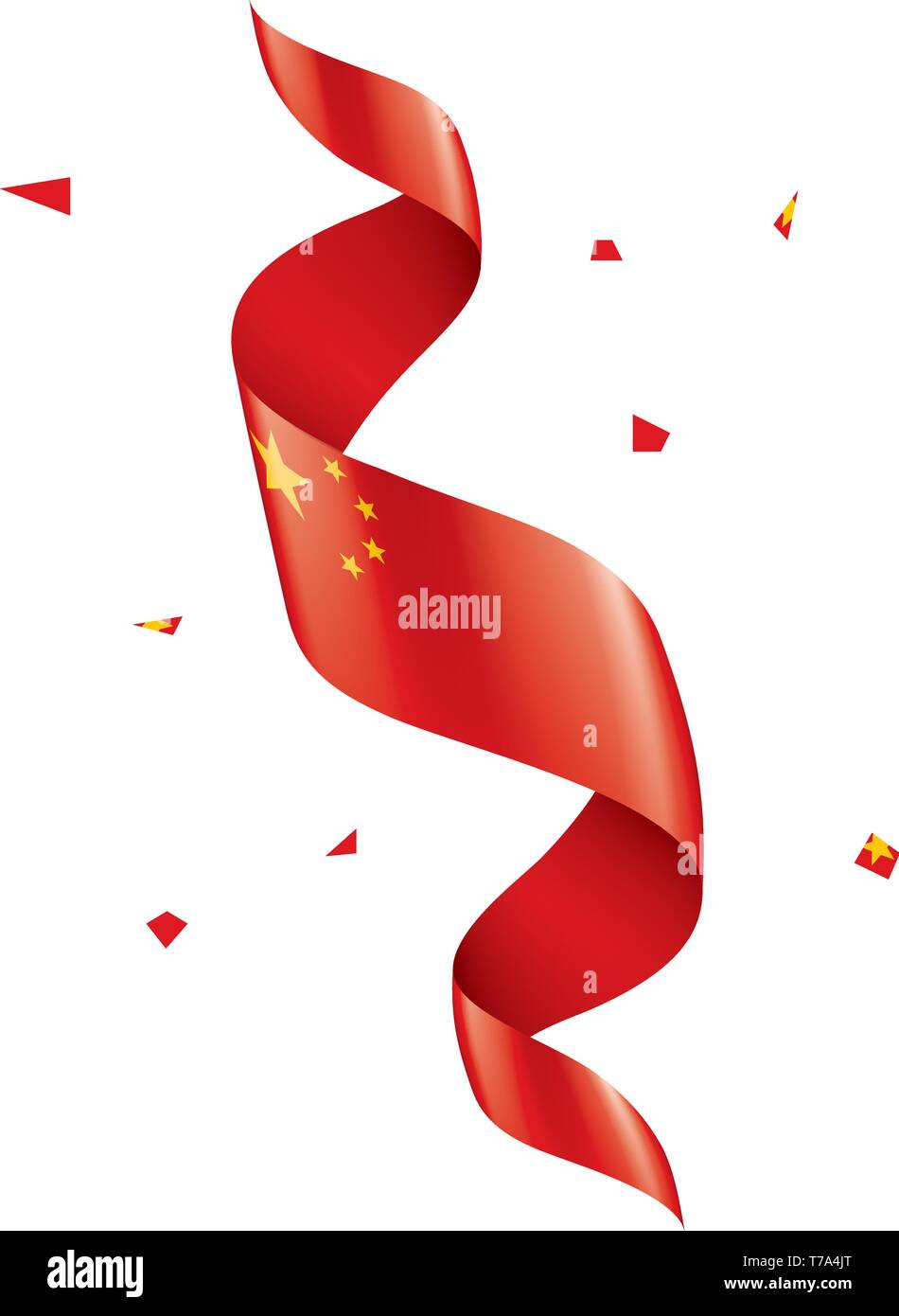 China flag, vector illustration on a white background Stock Vector ...