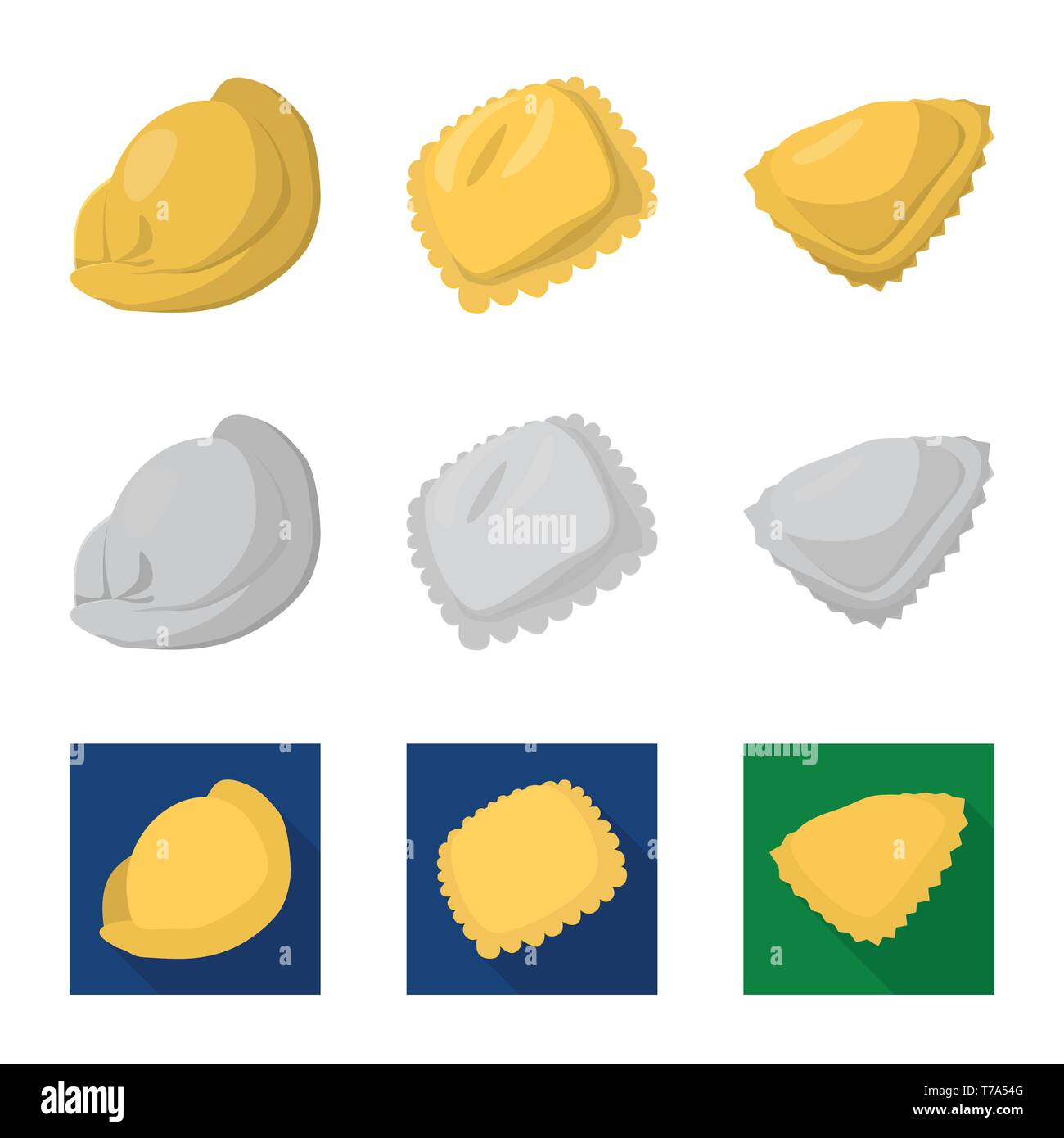 Vector design of products and cooking symbol. Set of products and ...