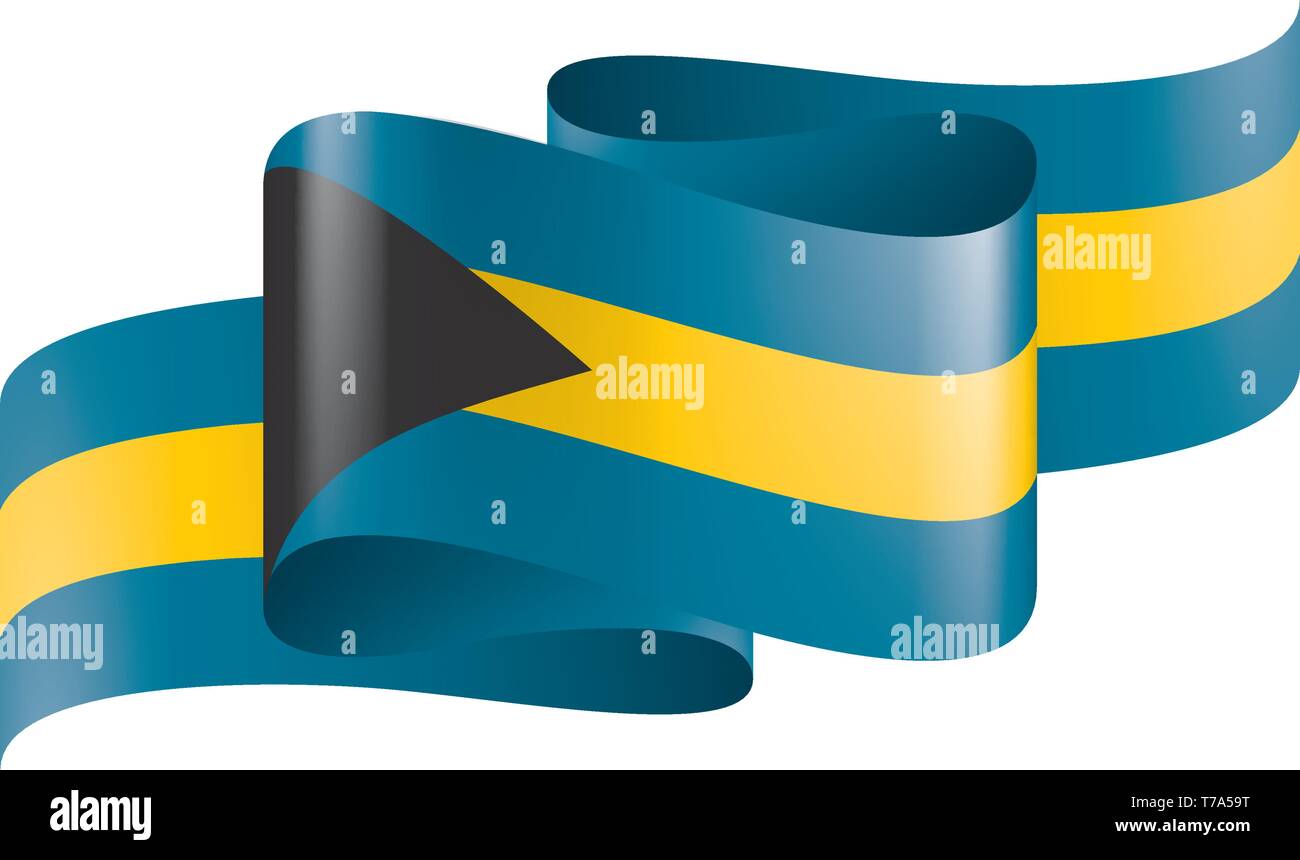 Bahamas flag, vector illustration on a white background Stock Vector ...