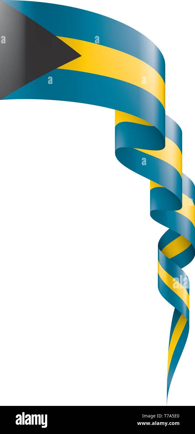 Bahamas flag, vector illustration on a white background Stock Vector ...