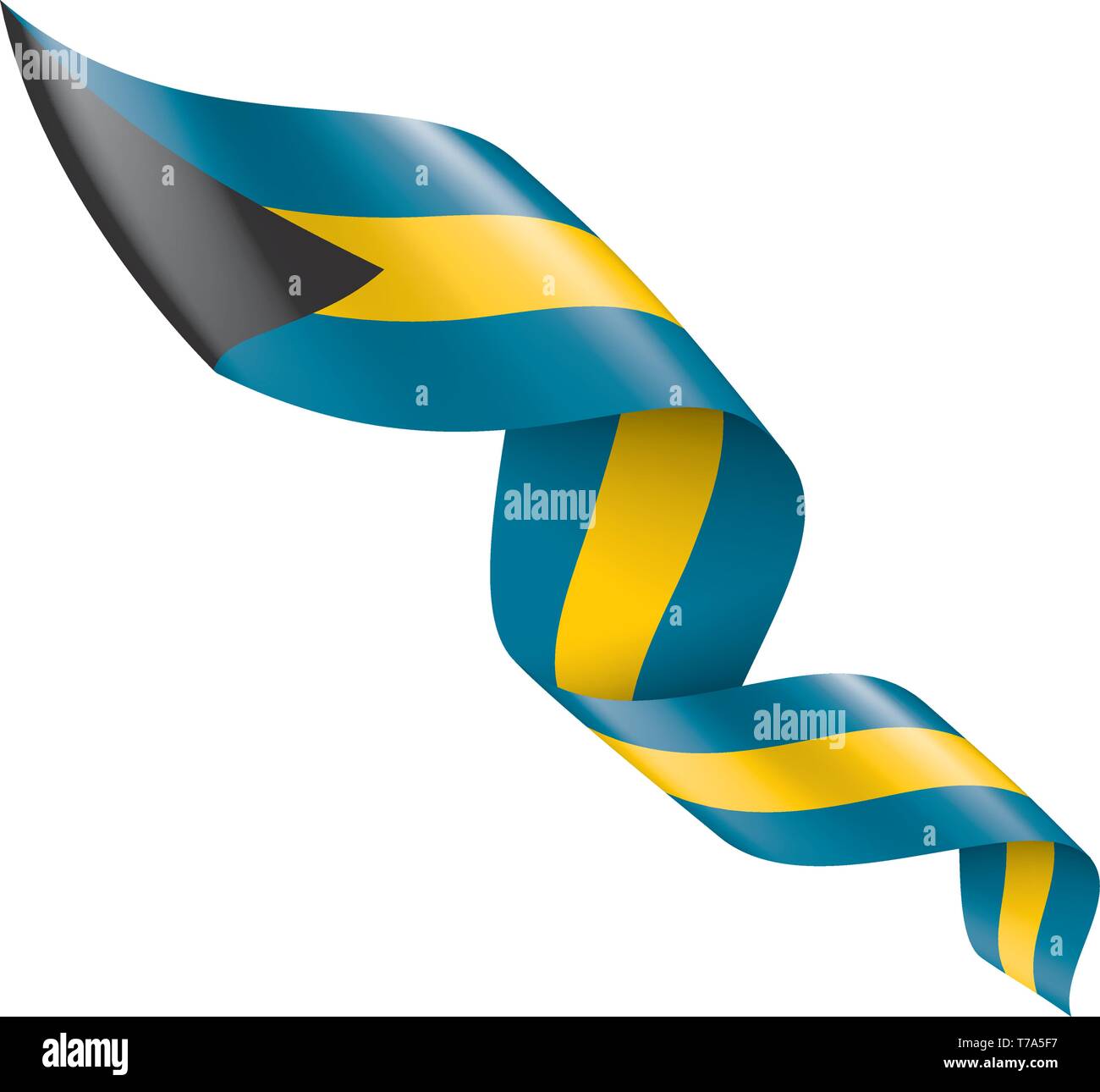 Bahamas flag, vector illustration on a white background Stock Vector ...