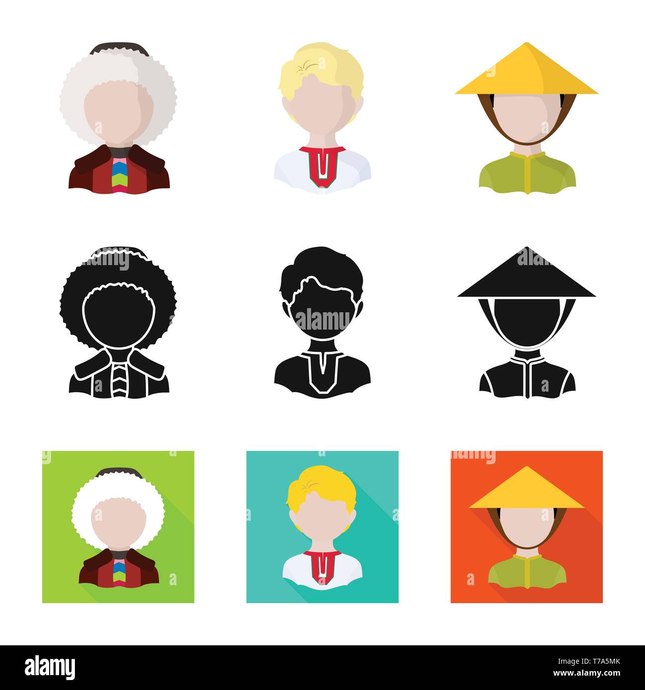 Vector design of imitator and resident icon. Set of imitator and ...