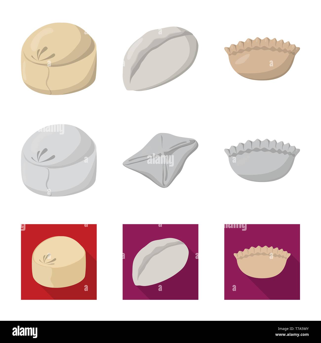 Vector design of products and cooking logo. Set of products and ...