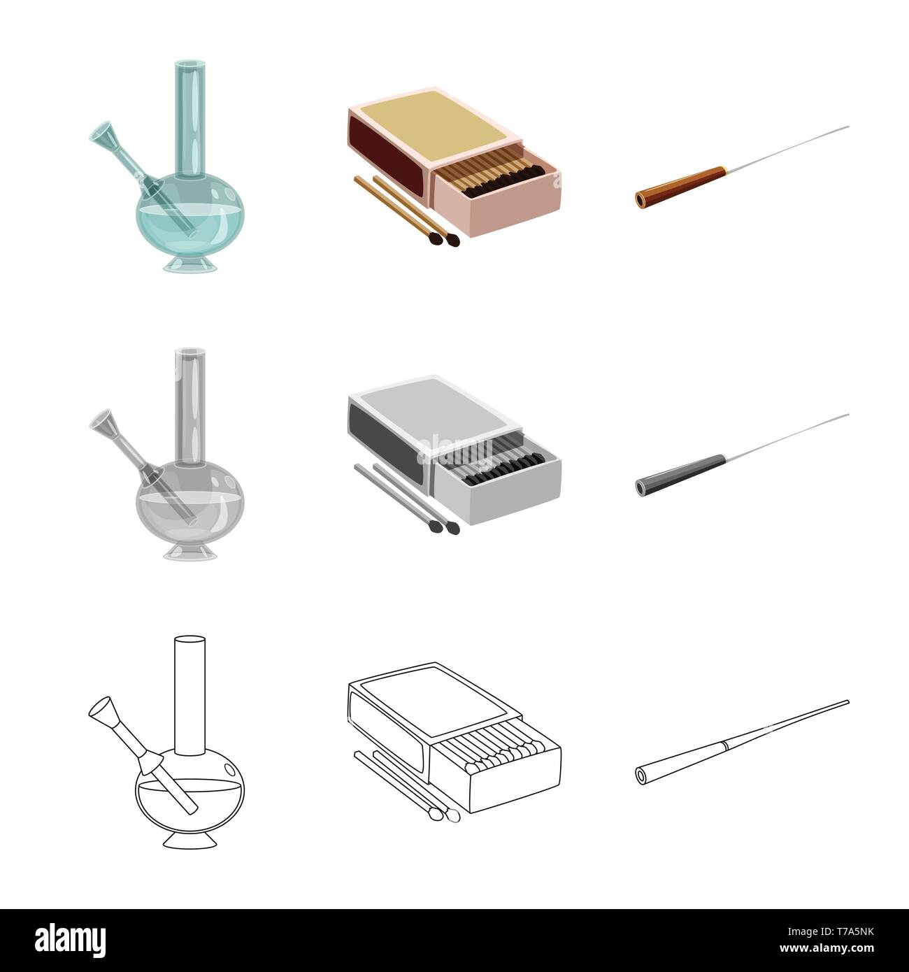 Long tobacco pipe Stock Vector Images - Alamy