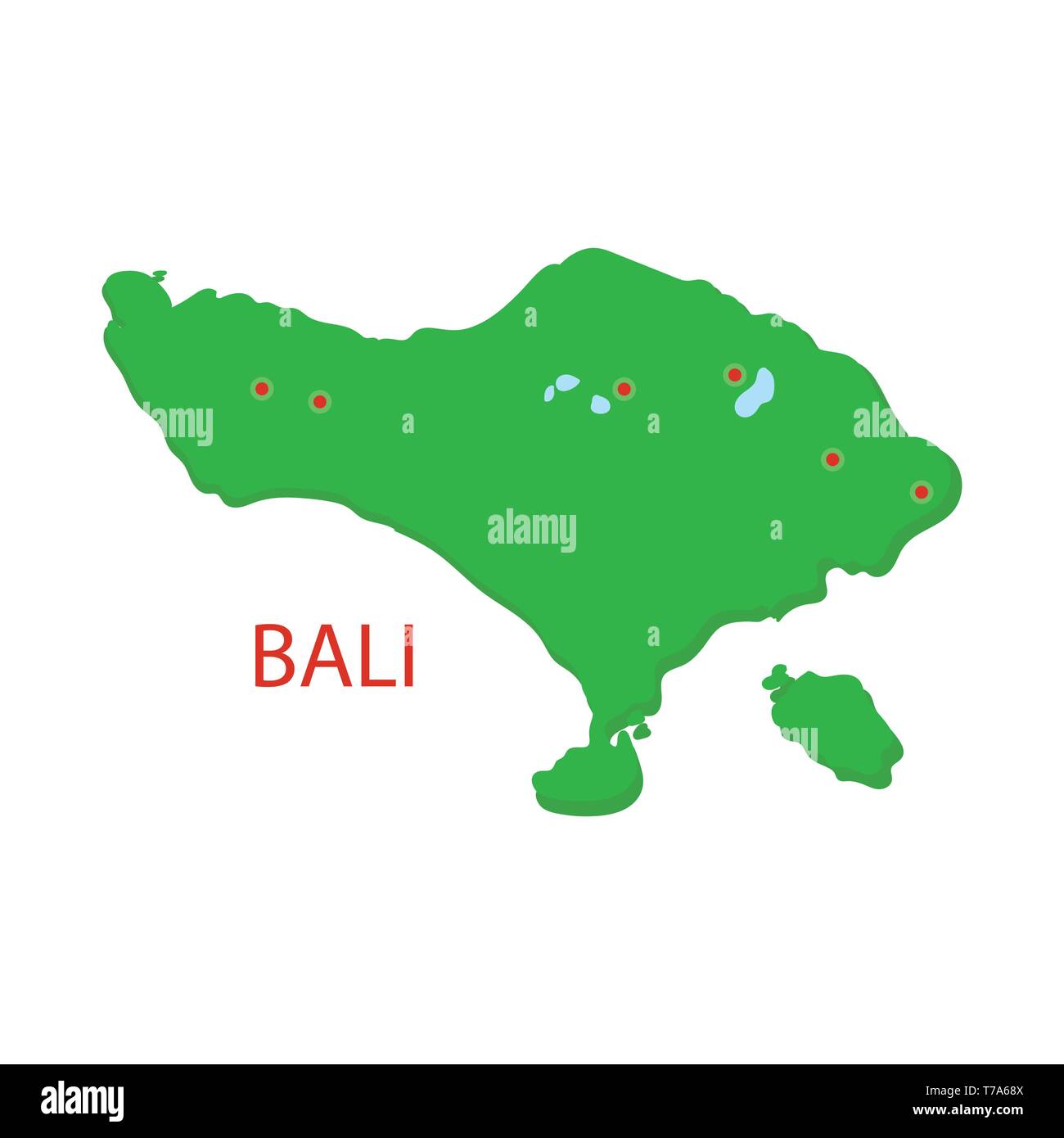 Sportif Psychologiquement Sur une grande Scale bali city map déverser ...