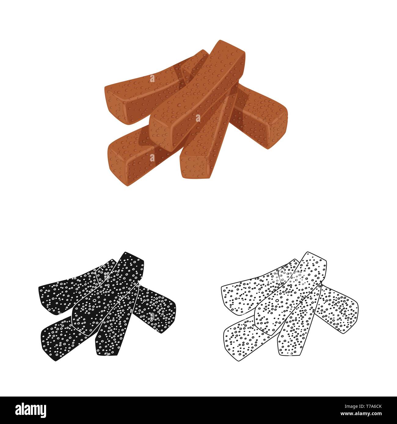 Crackers soup crouton cube Stock Vector Images - Alamy