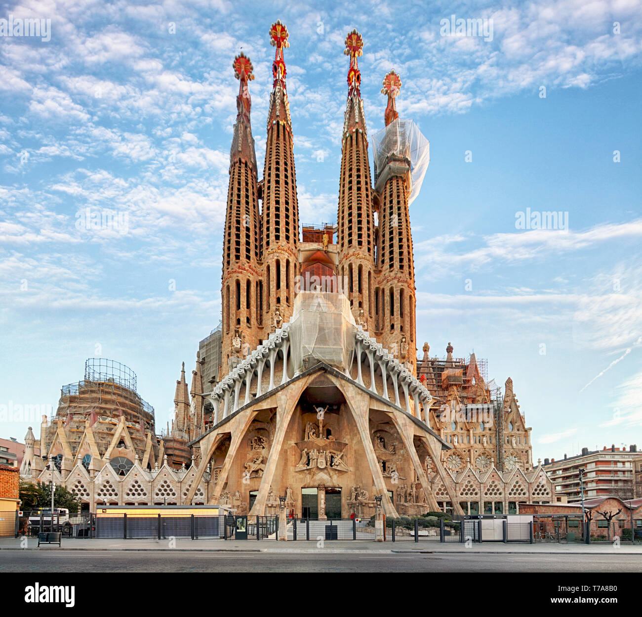 BARCELONA, SPAIN - FEBRUARY 10: La Sagrada Familia - the impressive ...
