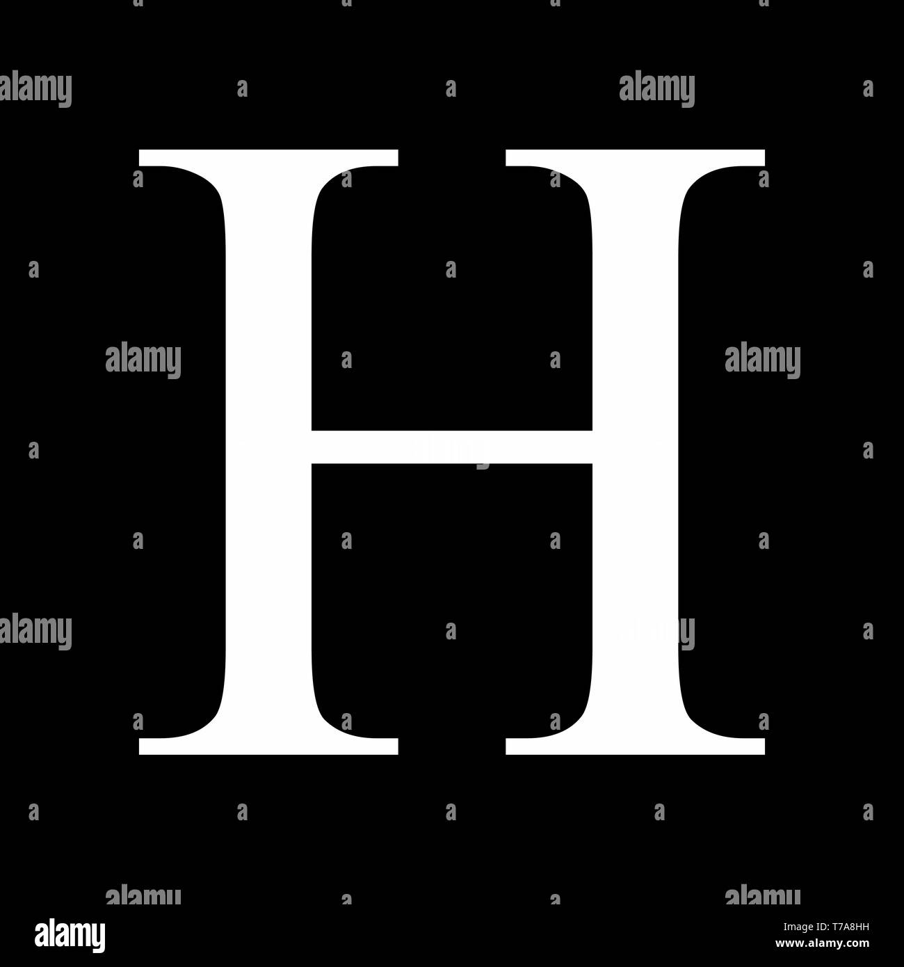 Illustration of Eta greek letter icon on dark background Stock Vector ...