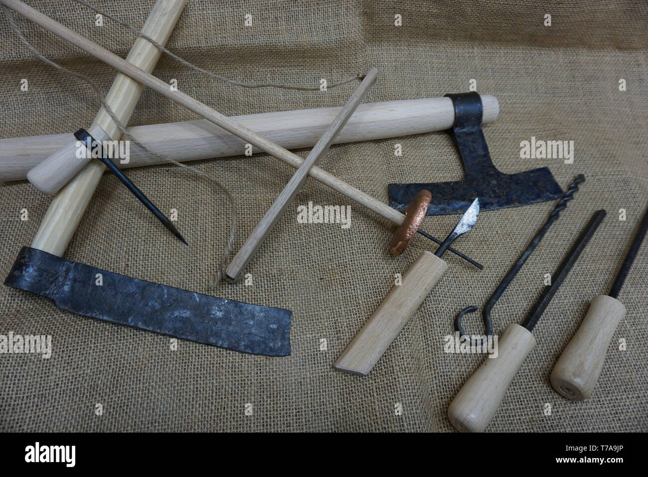 anglo saxon and viking woodworking tools, reconstructed by daegrad ...