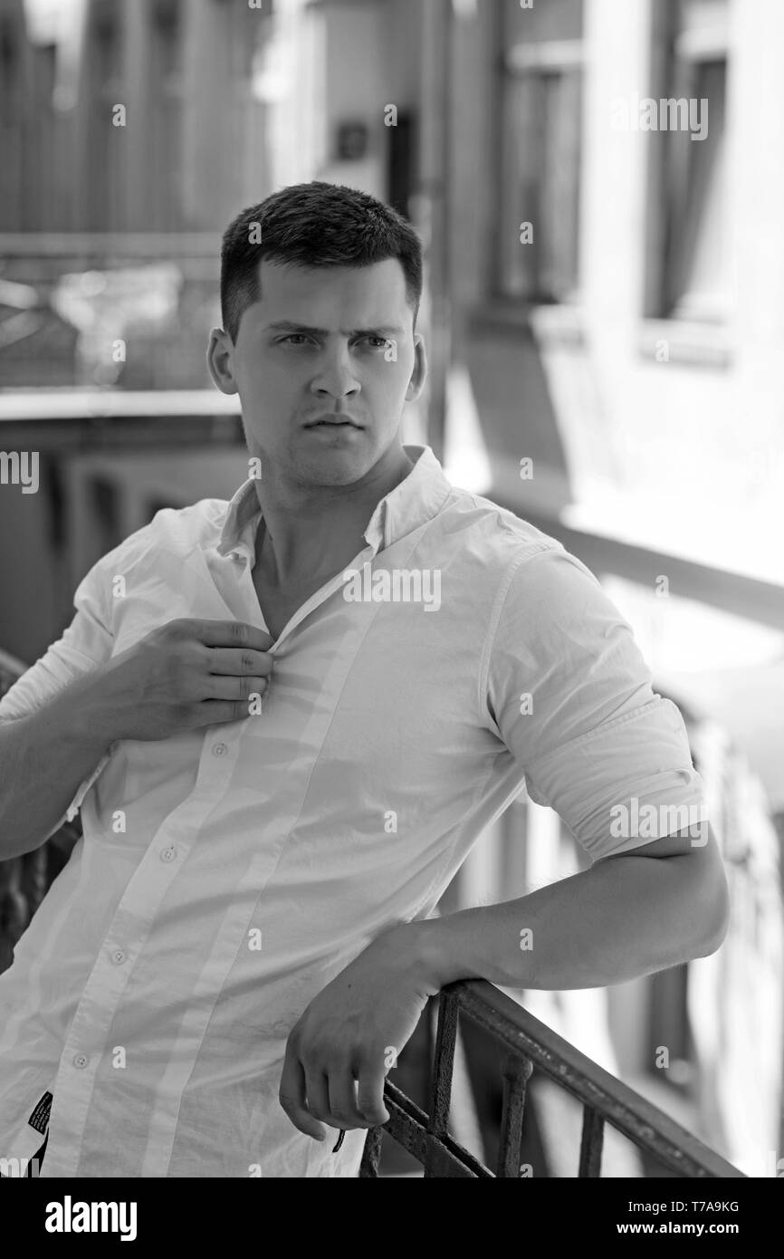 Leaning on rails hi-res stock photography and images - Alamy