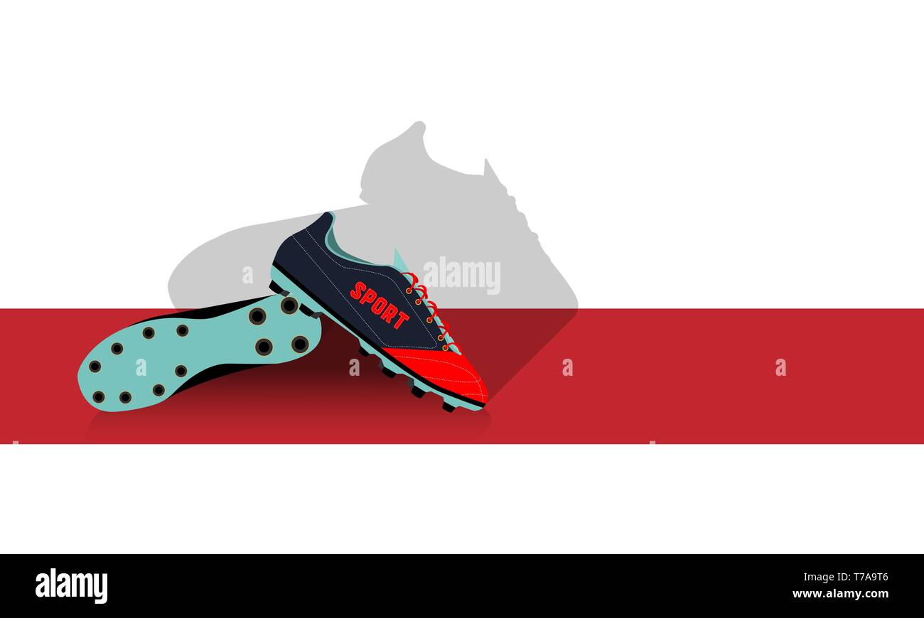 Footbal boots. Soccer boots. Active Sports. Vector illustration Stock ...